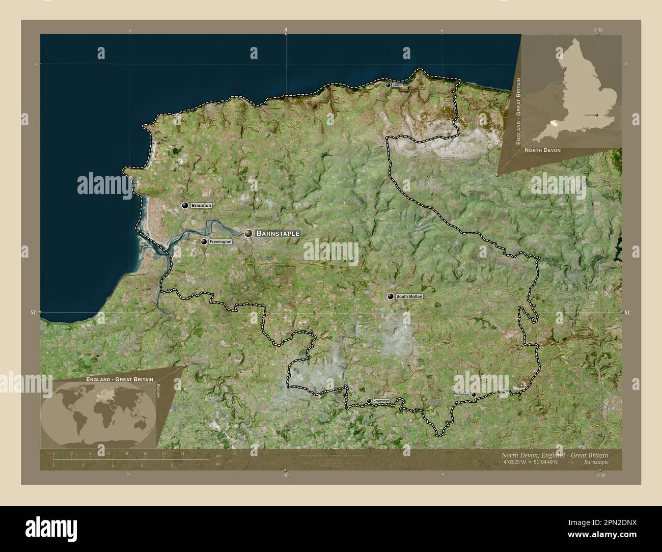 North Devon, non metropolitan district of England - Great Britain. High ...