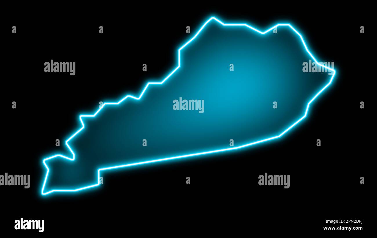 kentucky map blue glow futuristic Stock Photo - Alamy