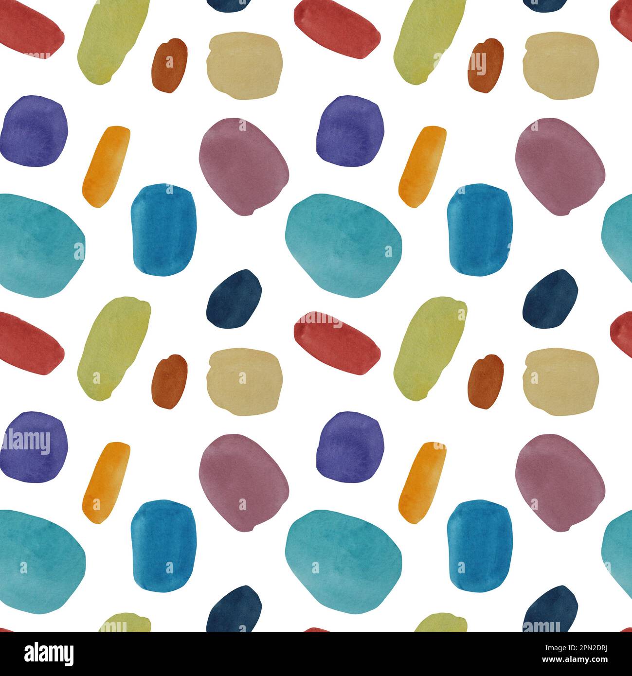 Pattern of watercolor spots. Color harmony. Illustration on an isolated ...