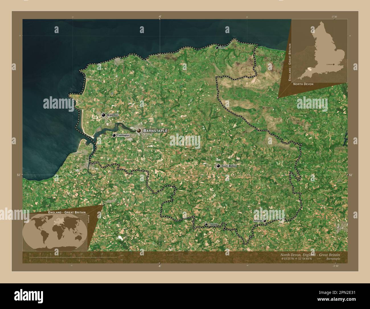 North Devon, non metropolitan district of England - Great Britain. Low ...