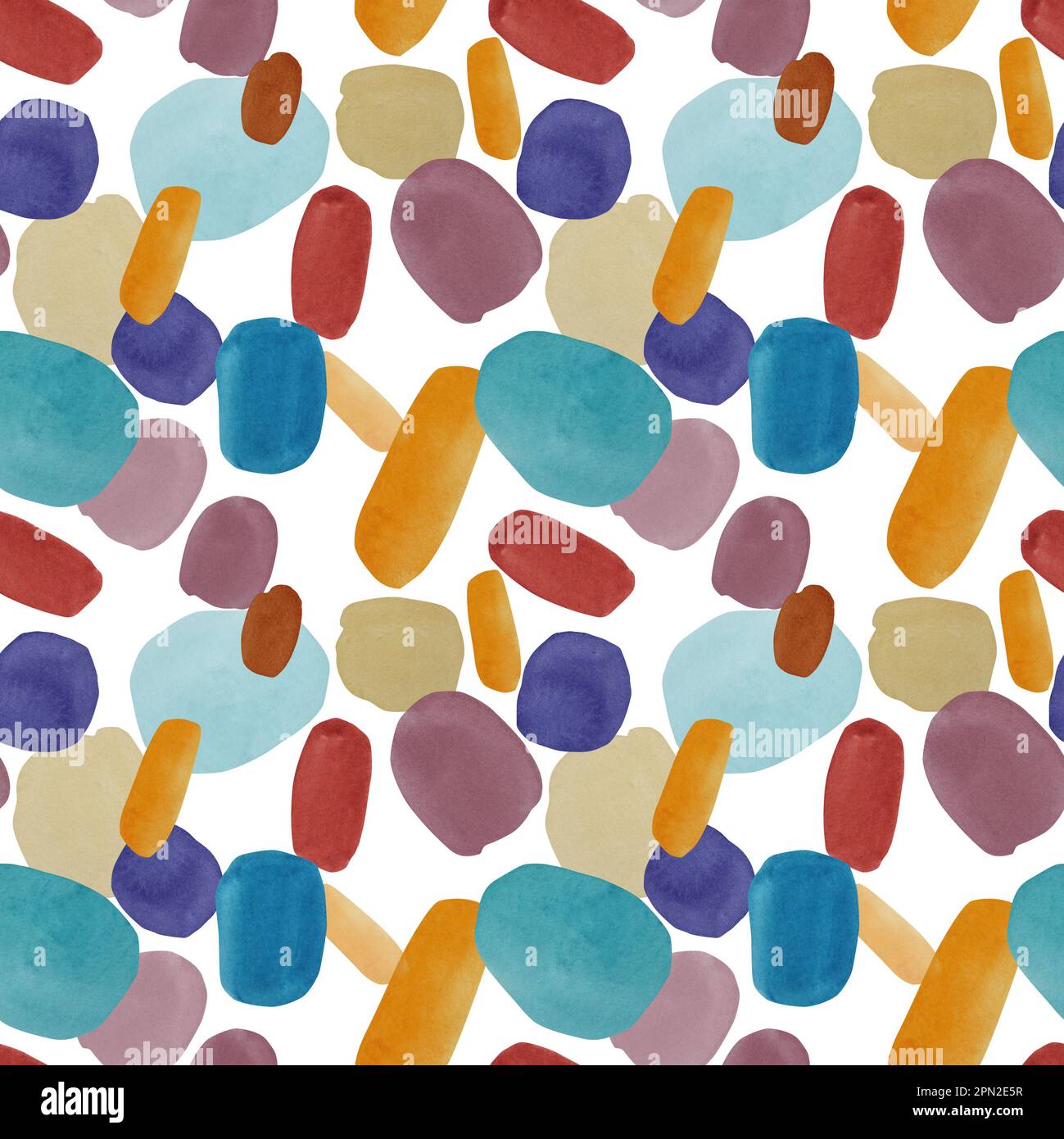 Pattern of watercolor spots. Color harmony. Illustration on an isolated ...