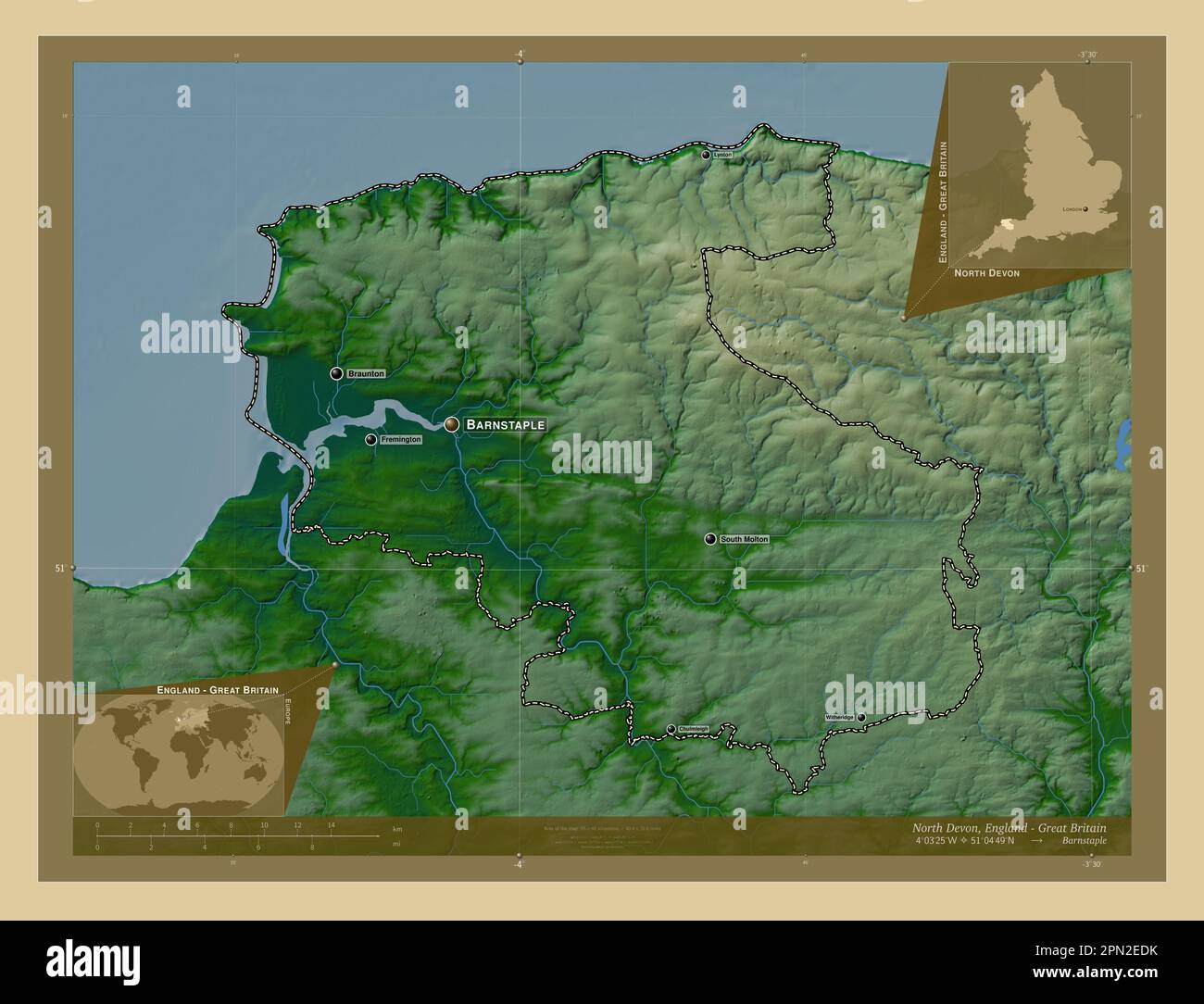 North Devon, non metropolitan district of England - Great Britain ...