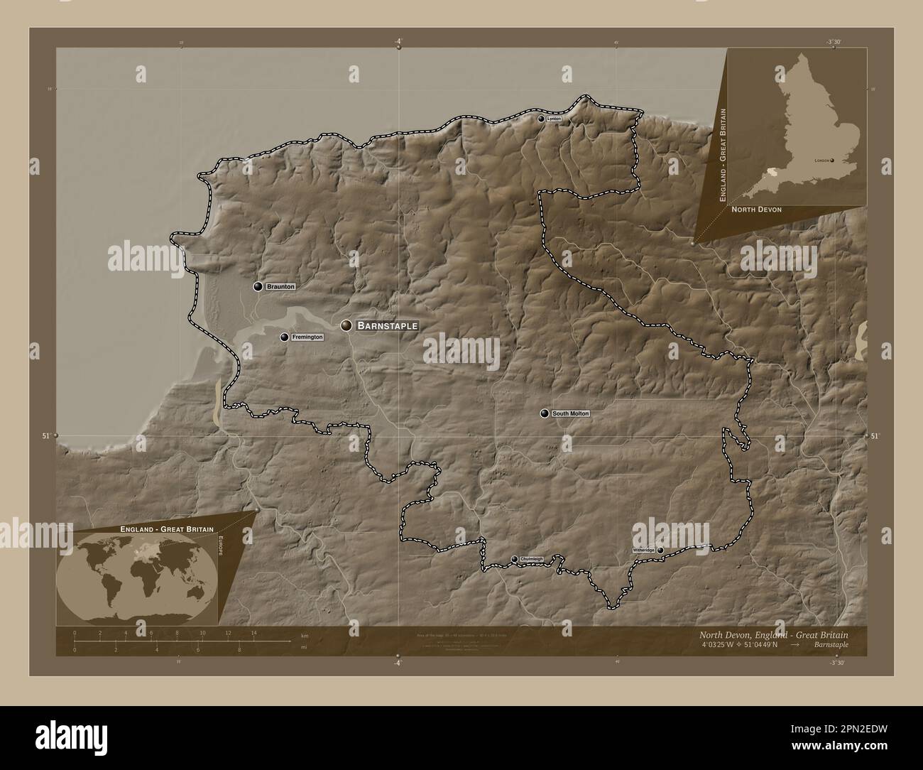 North Devon, non metropolitan district of England - Great Britain ...