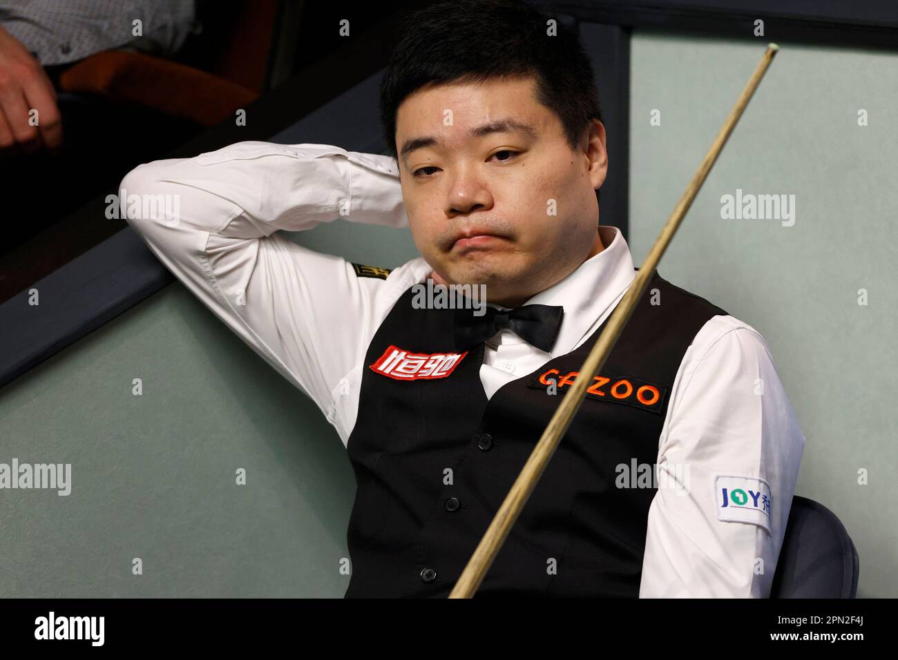 Ding Junhui during day two of the Cazoo World Snooker Championship at ... Ding Junhui during day two of the Cazoo World Snooker Championship at ...