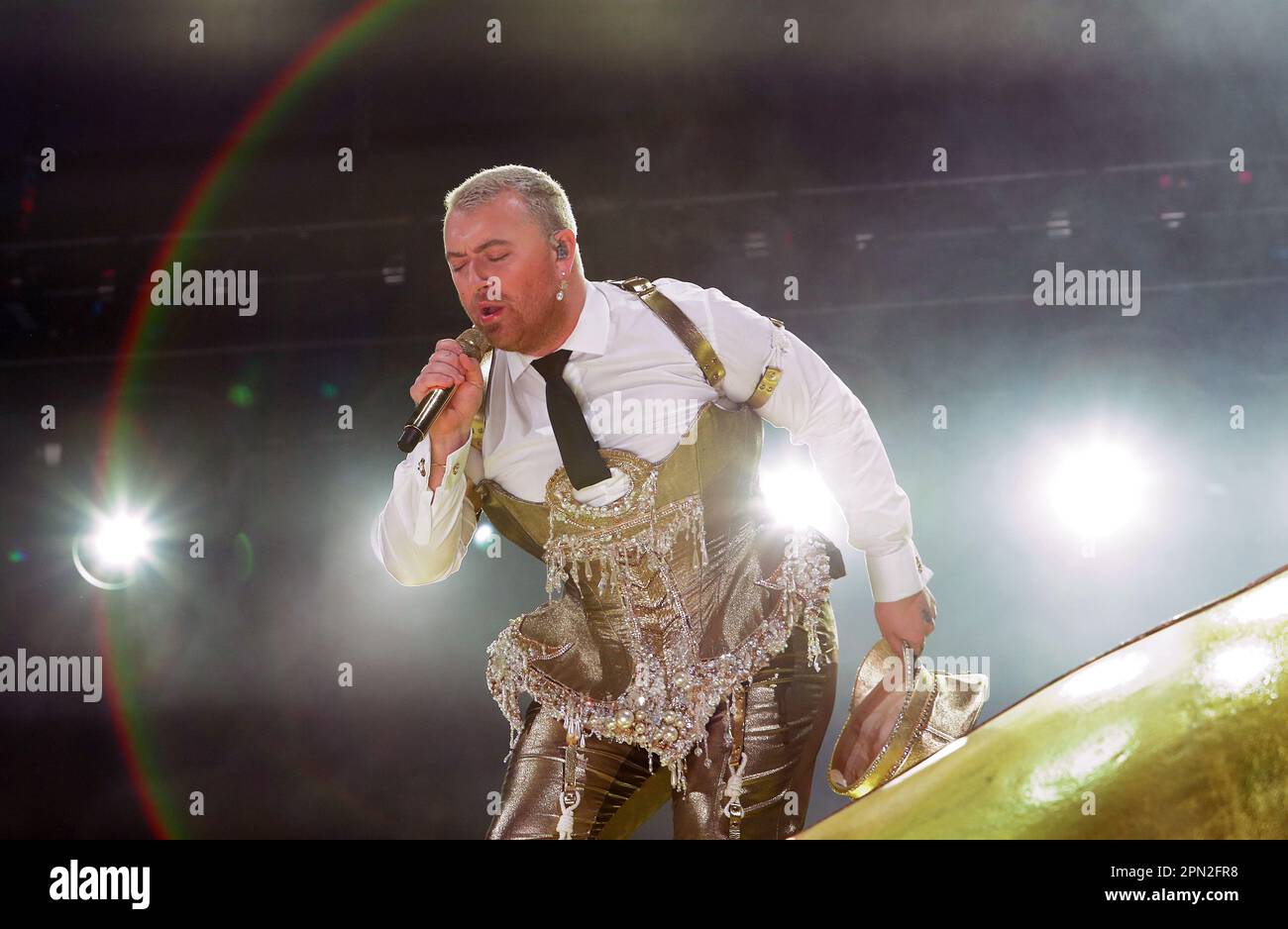 Sam Smith performing at the 3Arena Dublin on his Gloria Tour, Apr 2023 ...