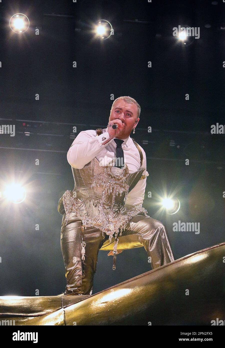 Sam Smith performing at the 3Arena Dublin on his Gloria Tour, Apr 2023 ...
