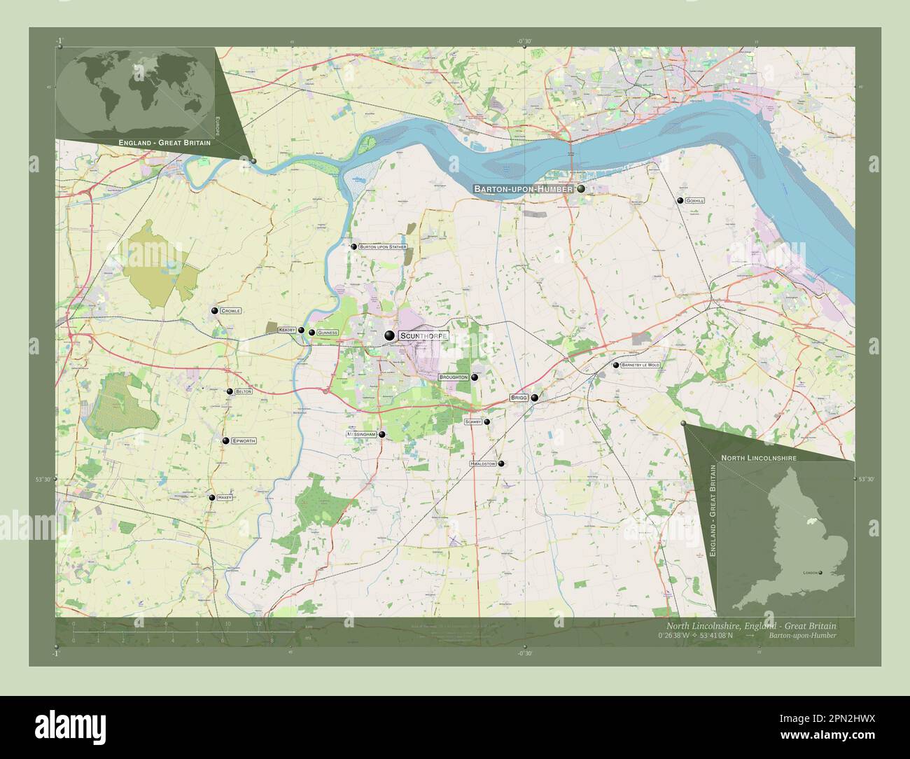 North Lincolnshire, unitary authority of England - Great Britain. Open ...