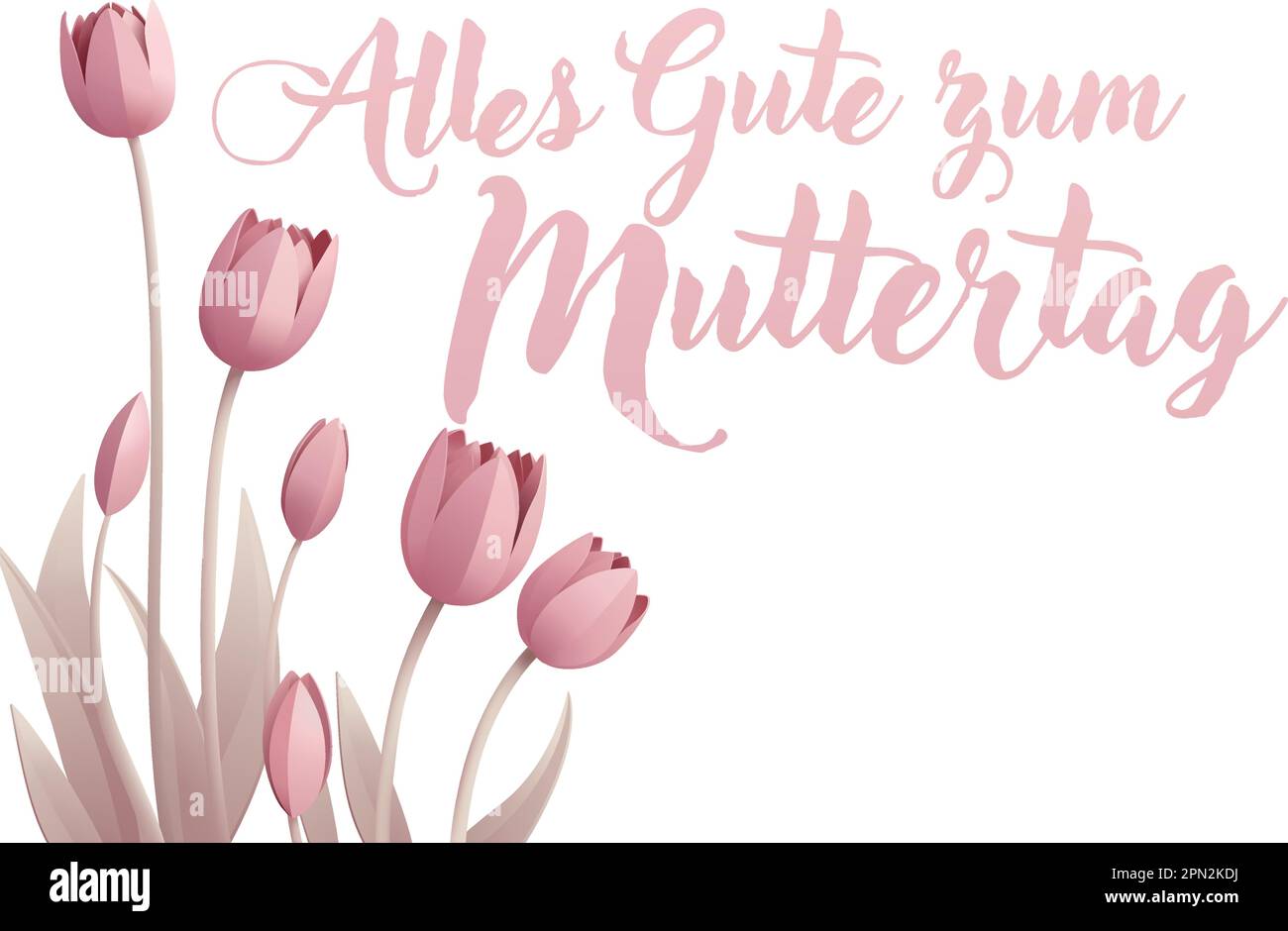 Mothers Day German Alles Gute Zum Muttertag Design Stock Vector Image ...