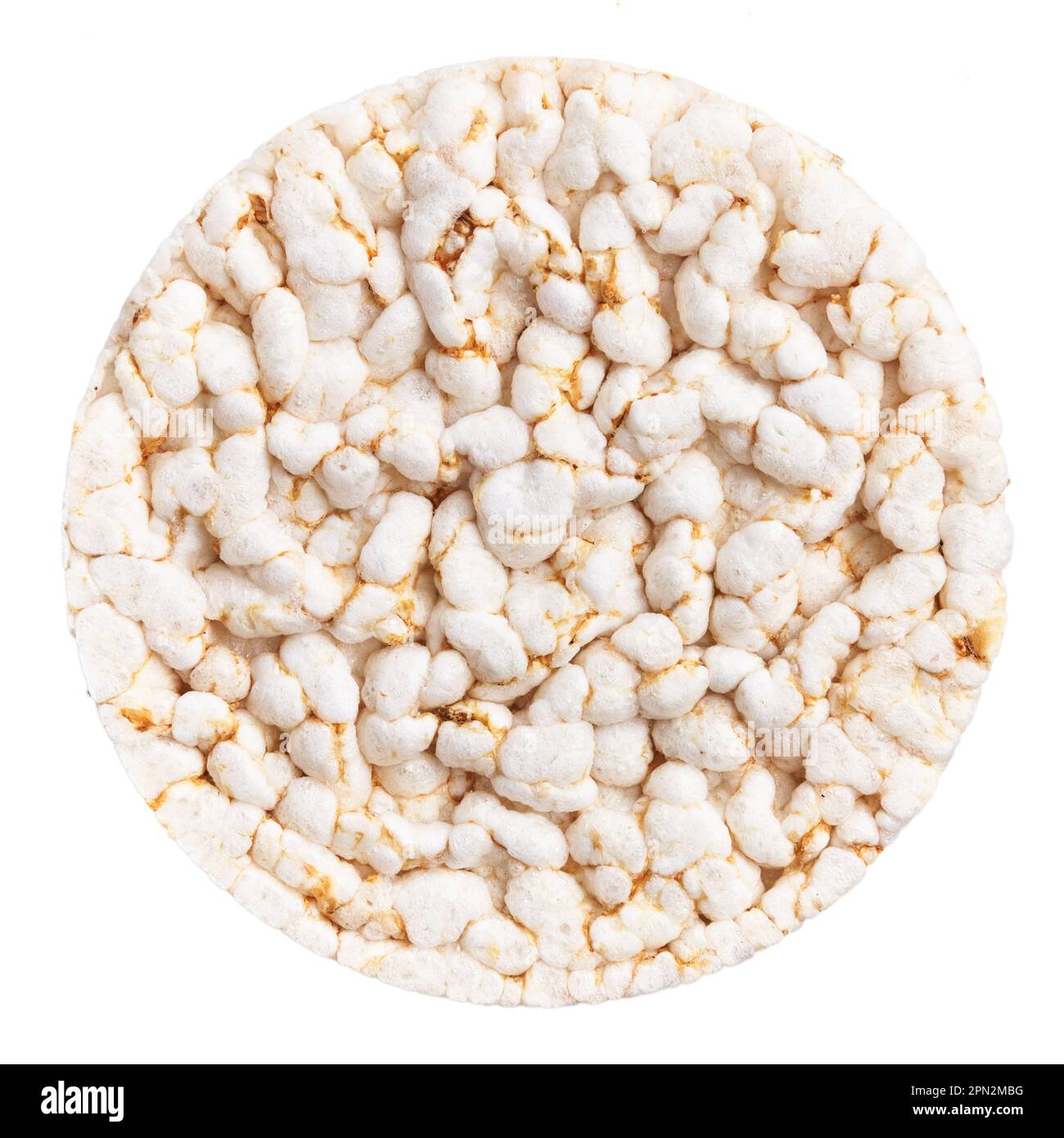 Delicious single rice cake over isolated white background Stock Photo ...