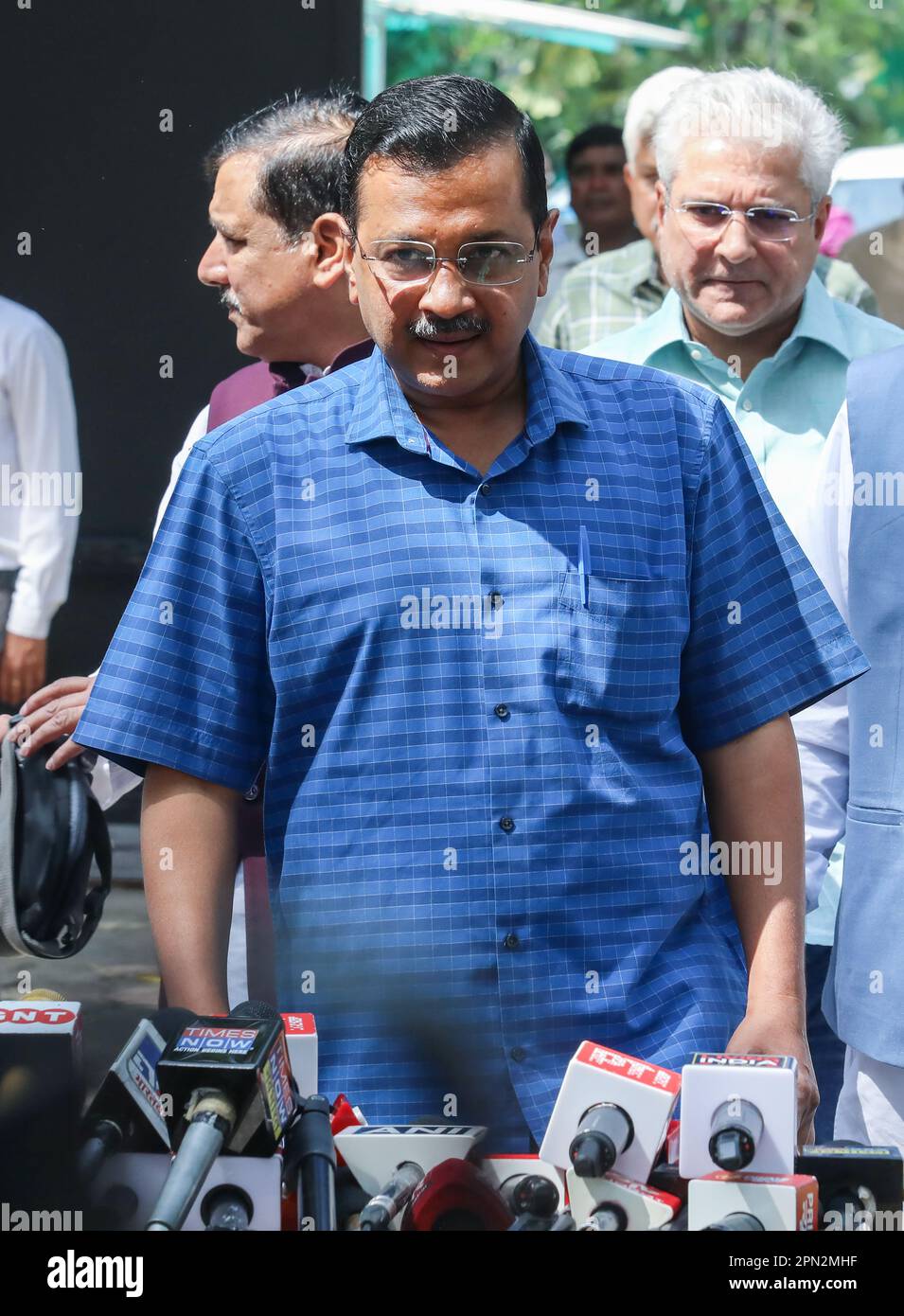 New Delhi, India. 16th Apr, 2023. Delhi Chief Minister Arvind Kejriwal ...