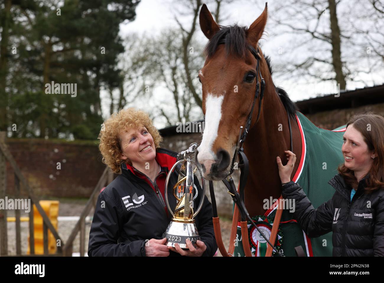 Corach Rambler and trainer Lucinda Russell during the Randox Grand ...