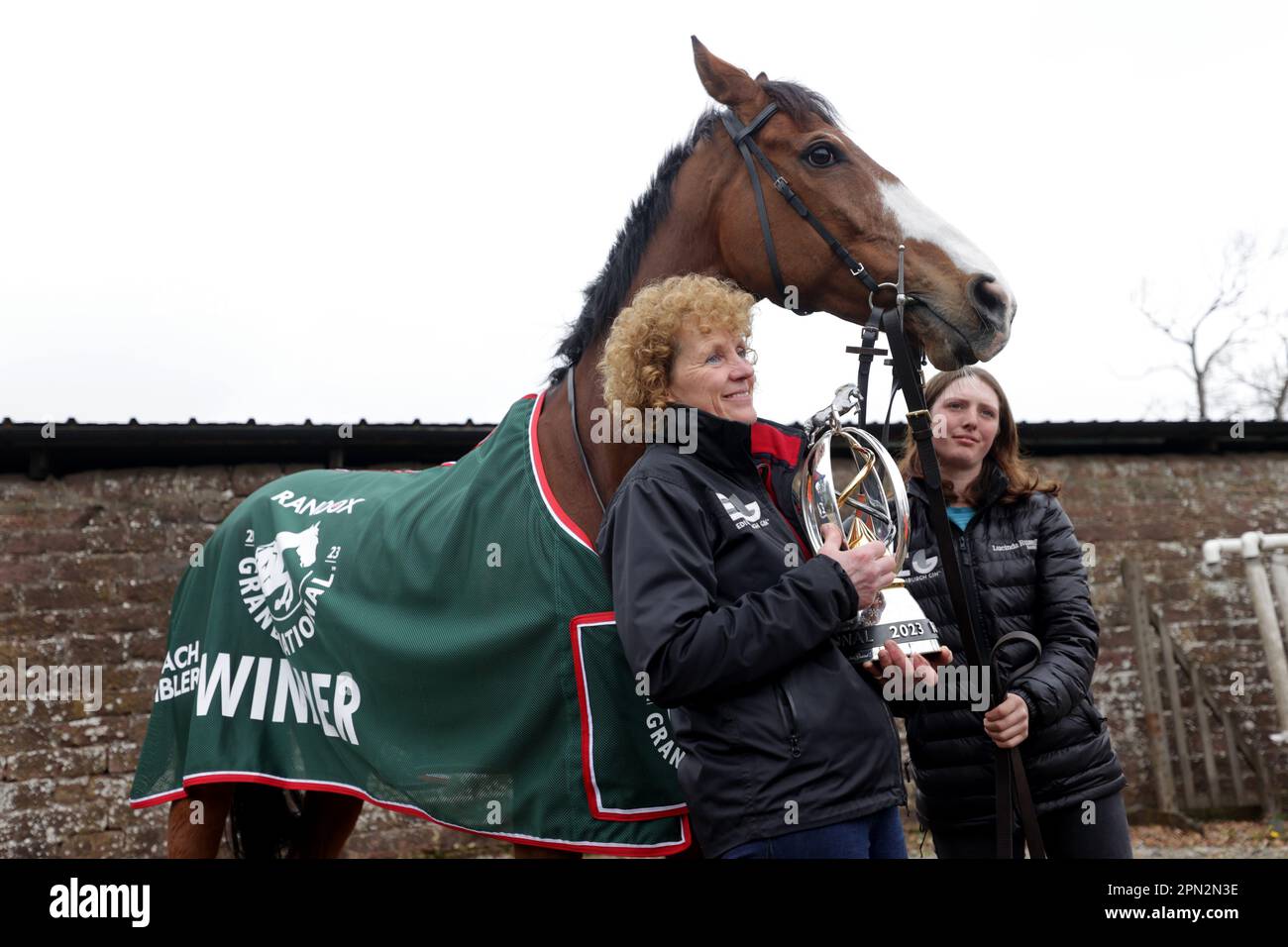 Corach Rambler and trainer Lucinda Russell during the Randox Grand ...