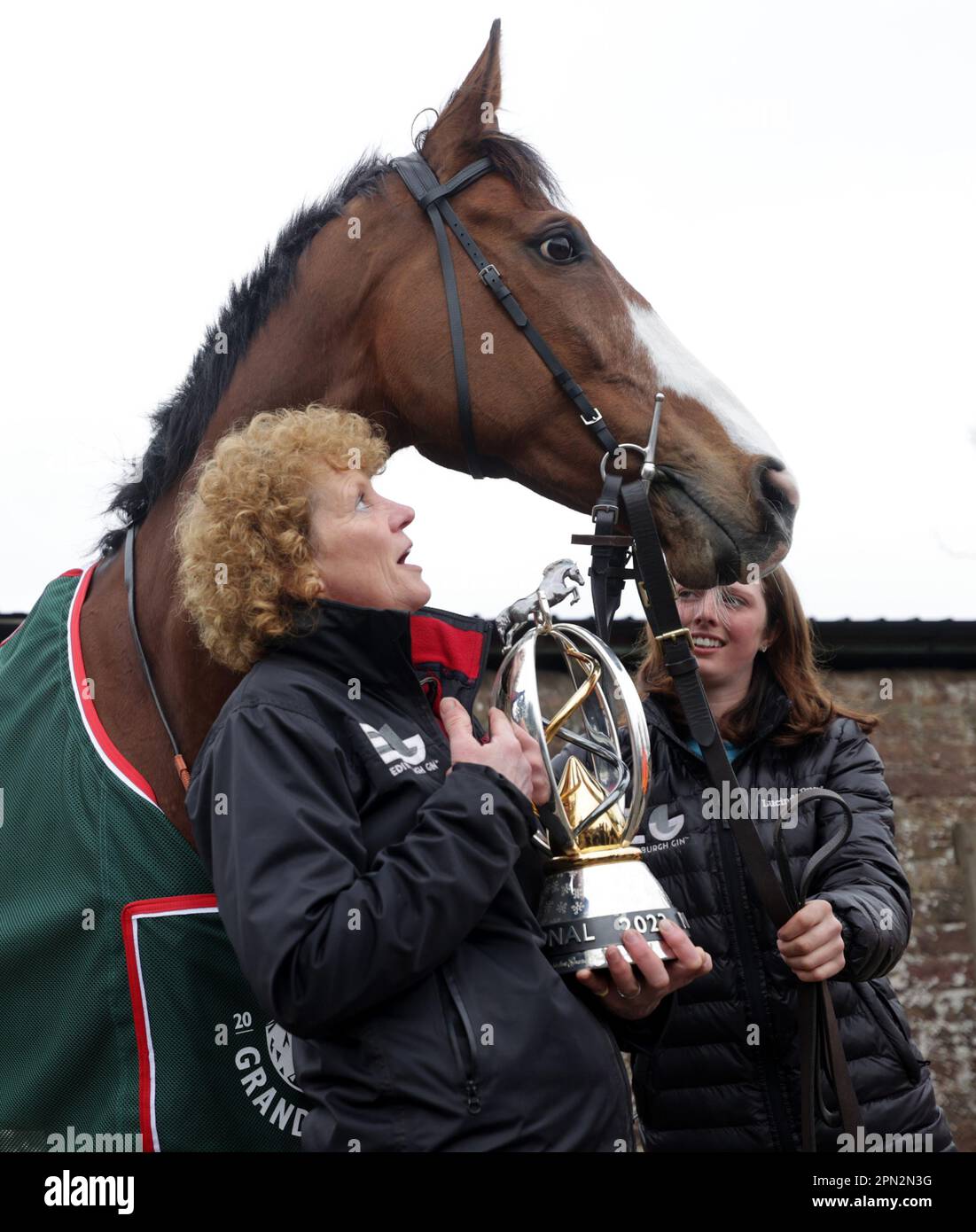 Corach Rambler and trainer Lucinda Russell during the Randox Grand ...