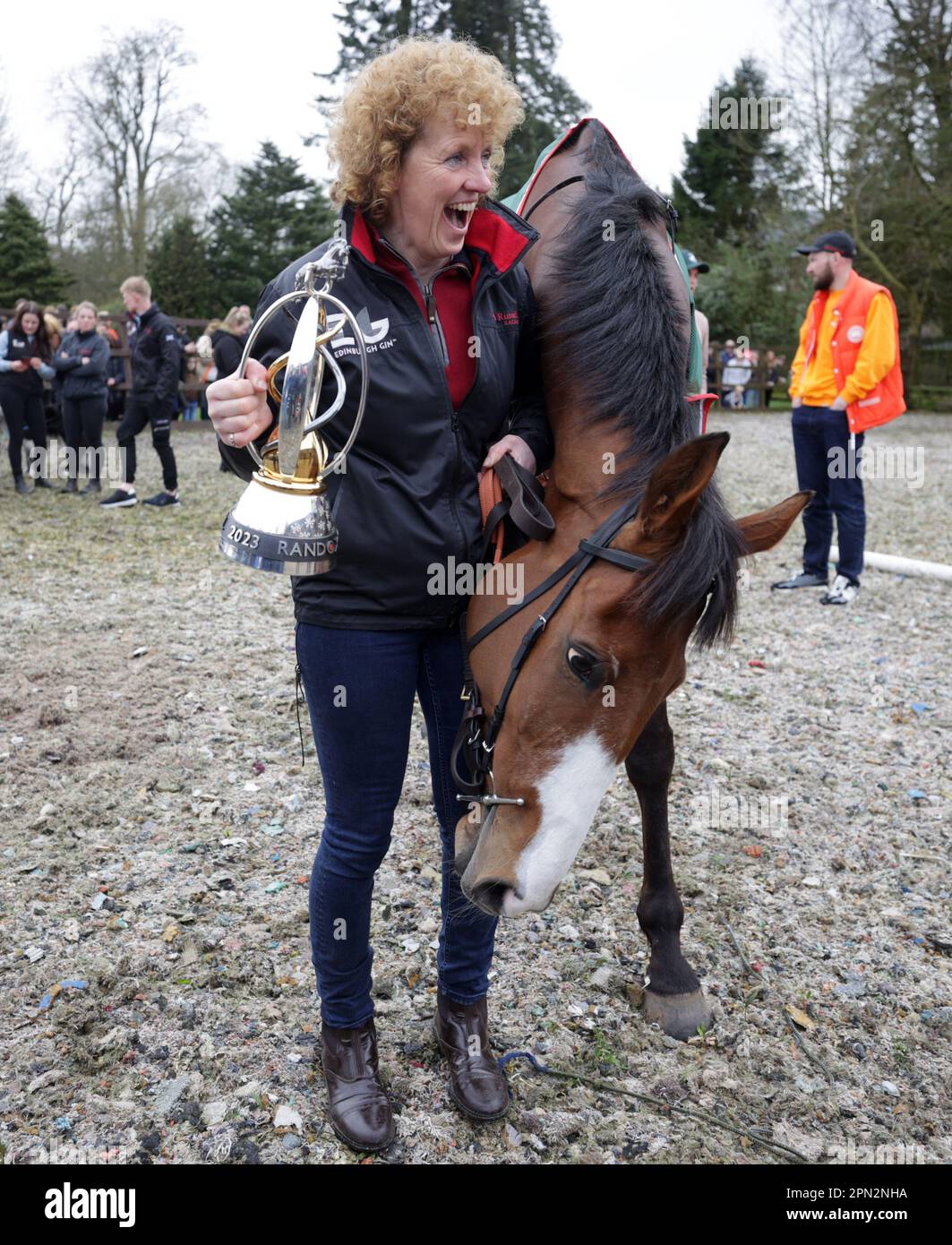 Corach Rambler and trainer Lucinda Russell during the Randox Grand ...
