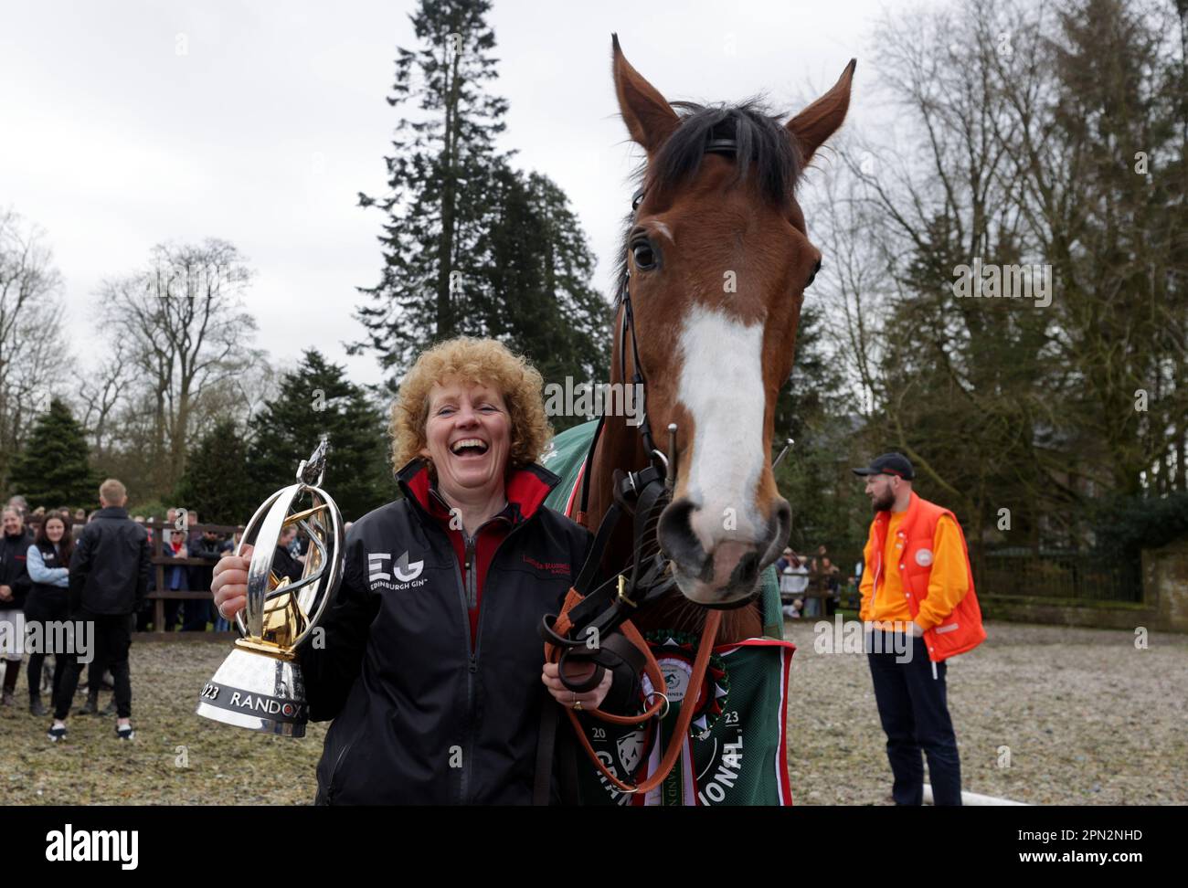Corach Rambler and trainer Lucinda Russell during the Randox Grand ...