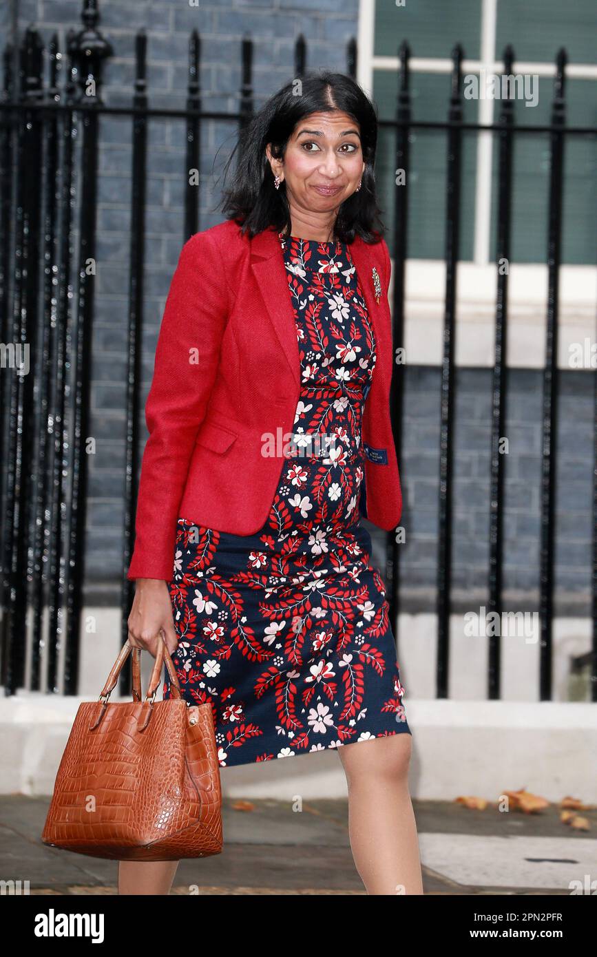Suella Braverman seen leaving a pre Budget cabinet meeting at Downing ...