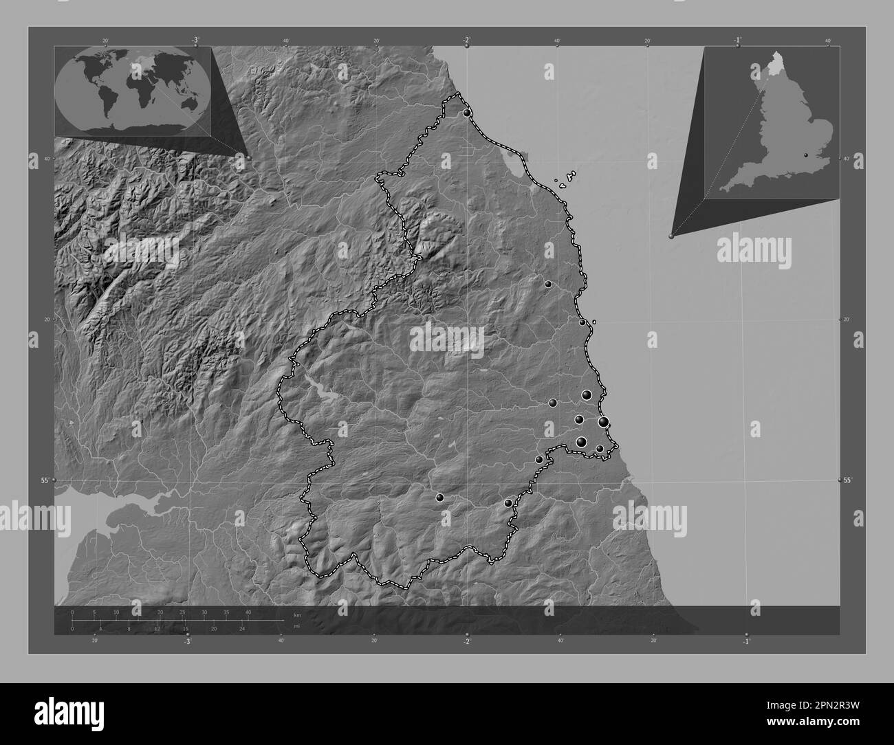 Northumberland map Black and White Stock Photos & Images - Alamy