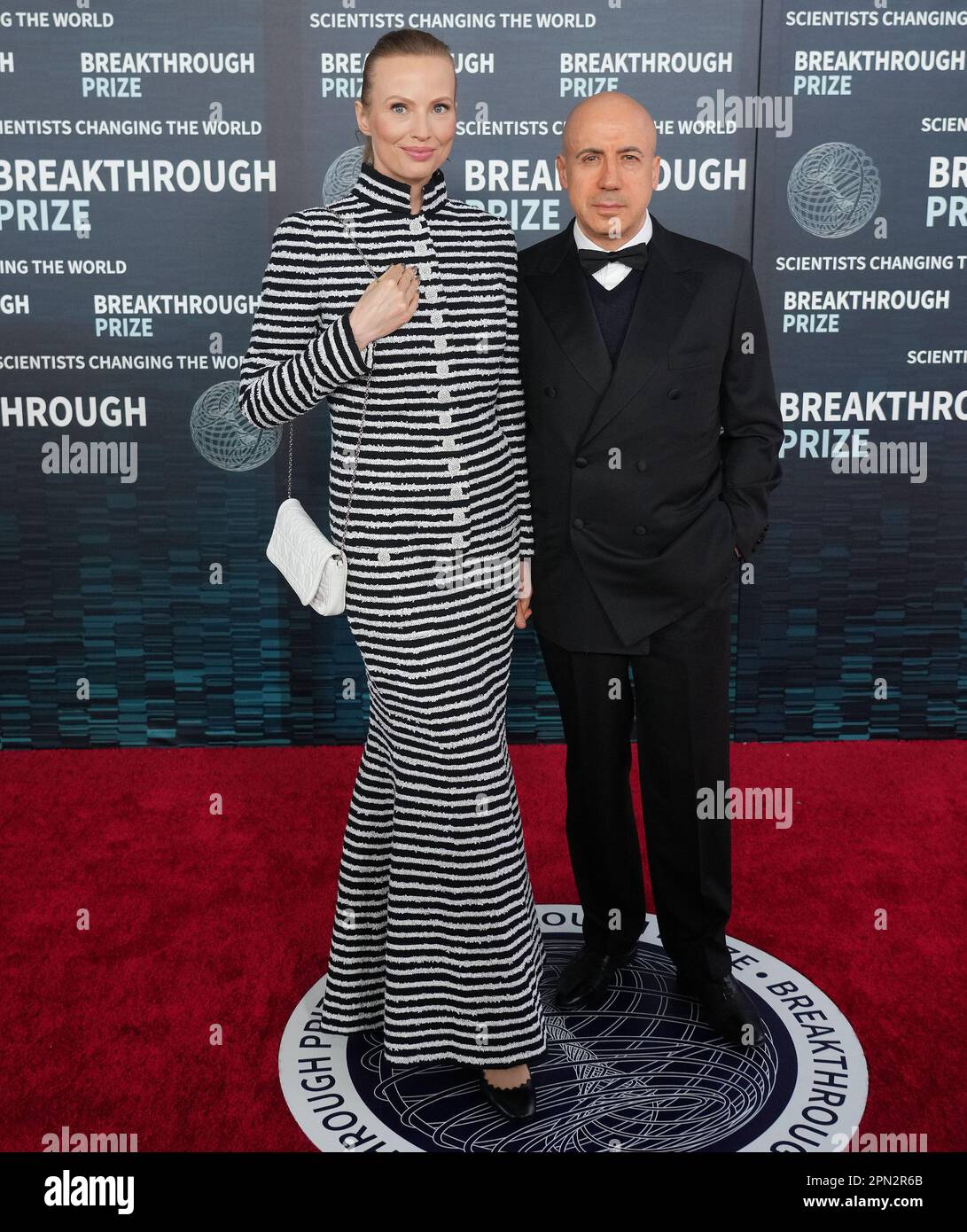 Los Angeles, USA. 15th Apr, 2023. (L-R) Julia Bochkova and Yuri Milner ...