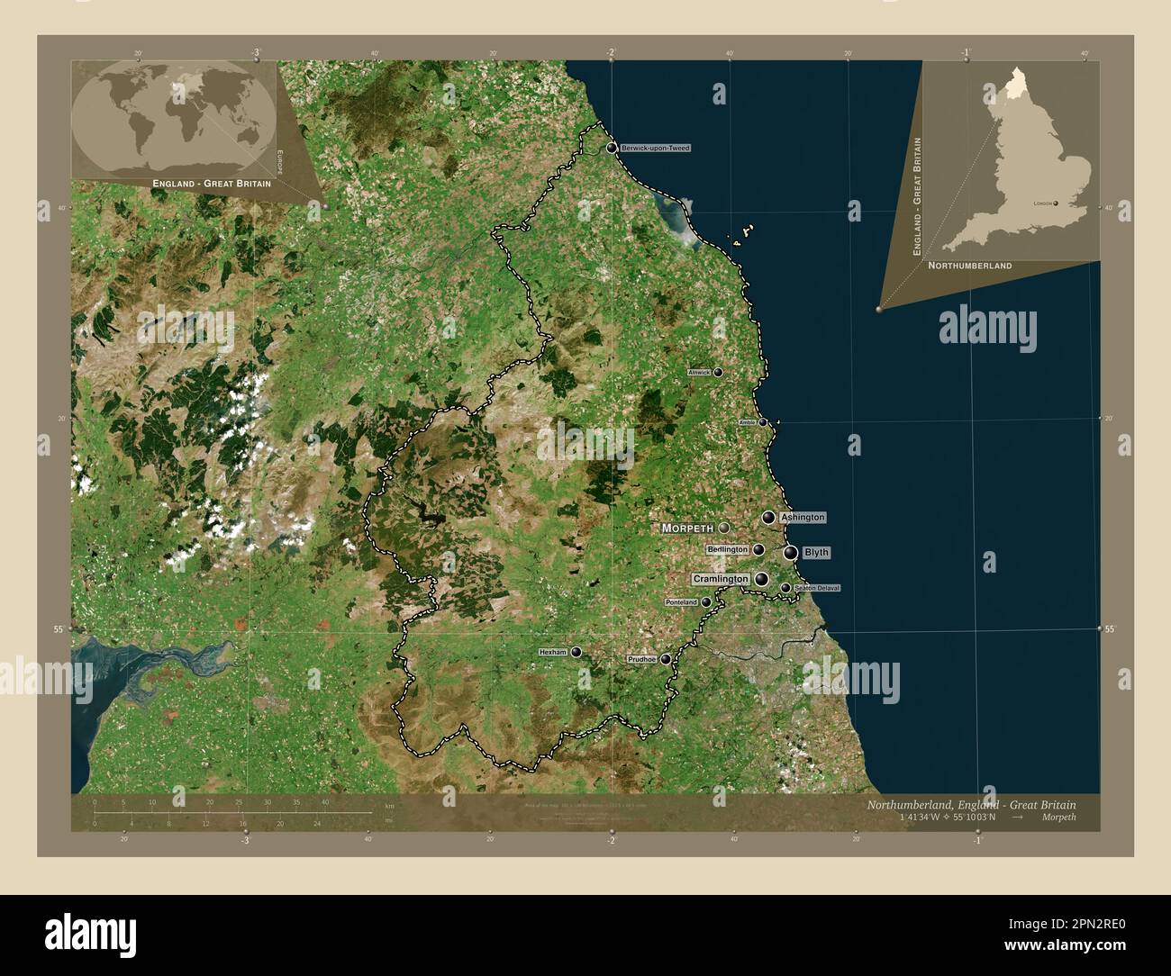 Northumberland, administrative county of England - Great Britain. High ...
