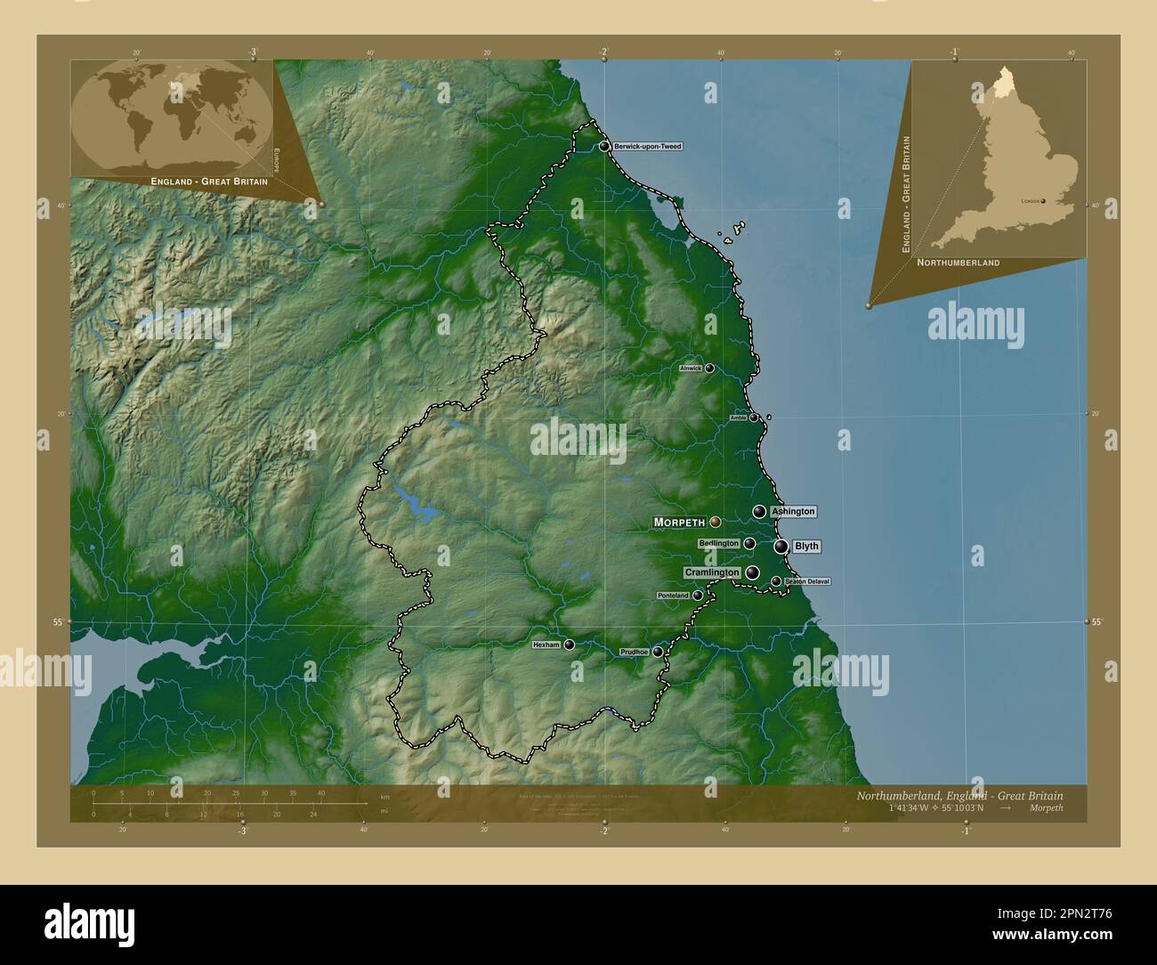 Northumberland, administrative county of England - Great Britain ...