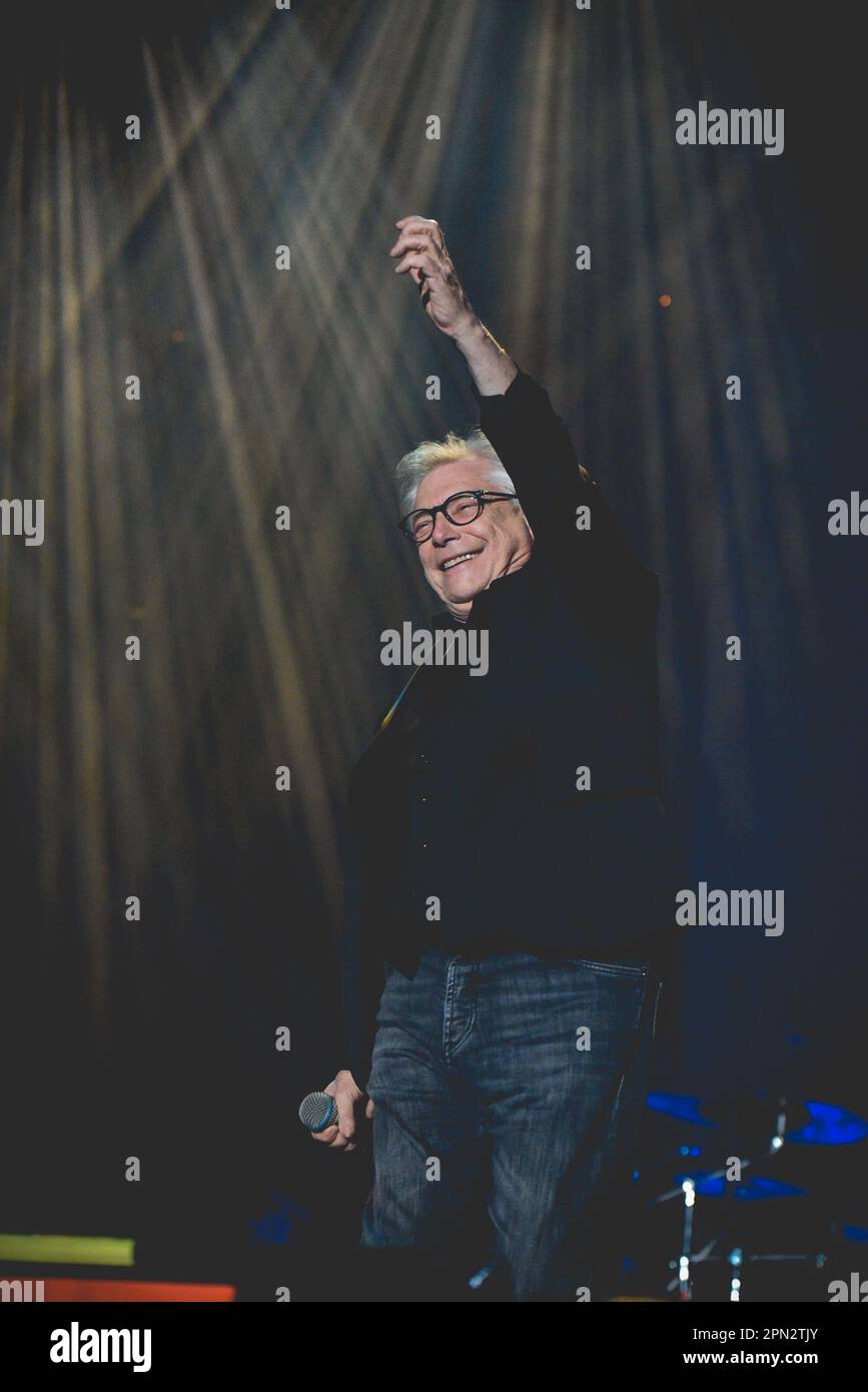 Naples, Italy. 15th Apr, 2023. The Italian singer Nino D'Angelo ...