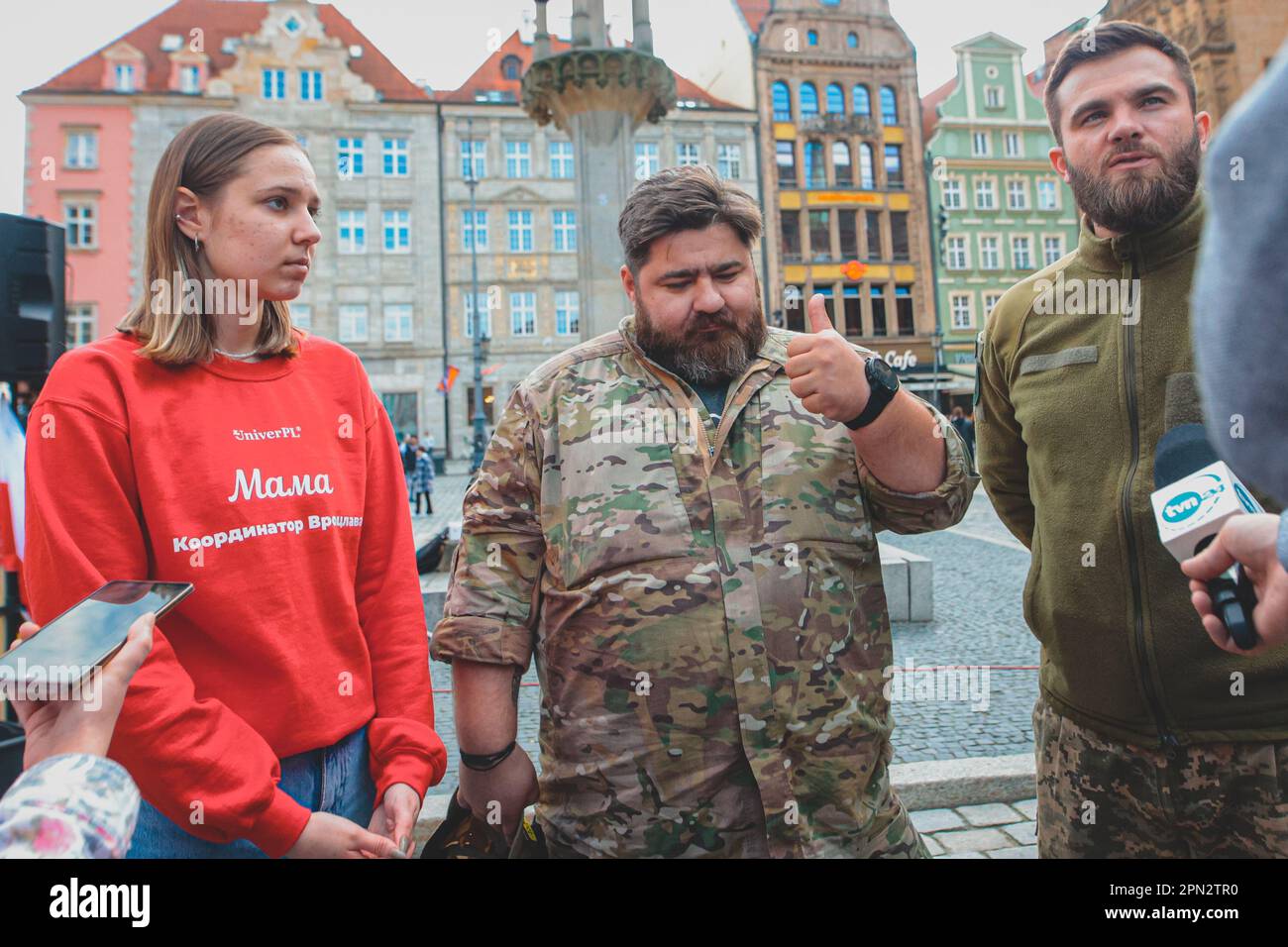 April 15, 2023, Wroclaw, Wroclaw, Poland: ''Through the war'' - The exhibition shows the crimes ...