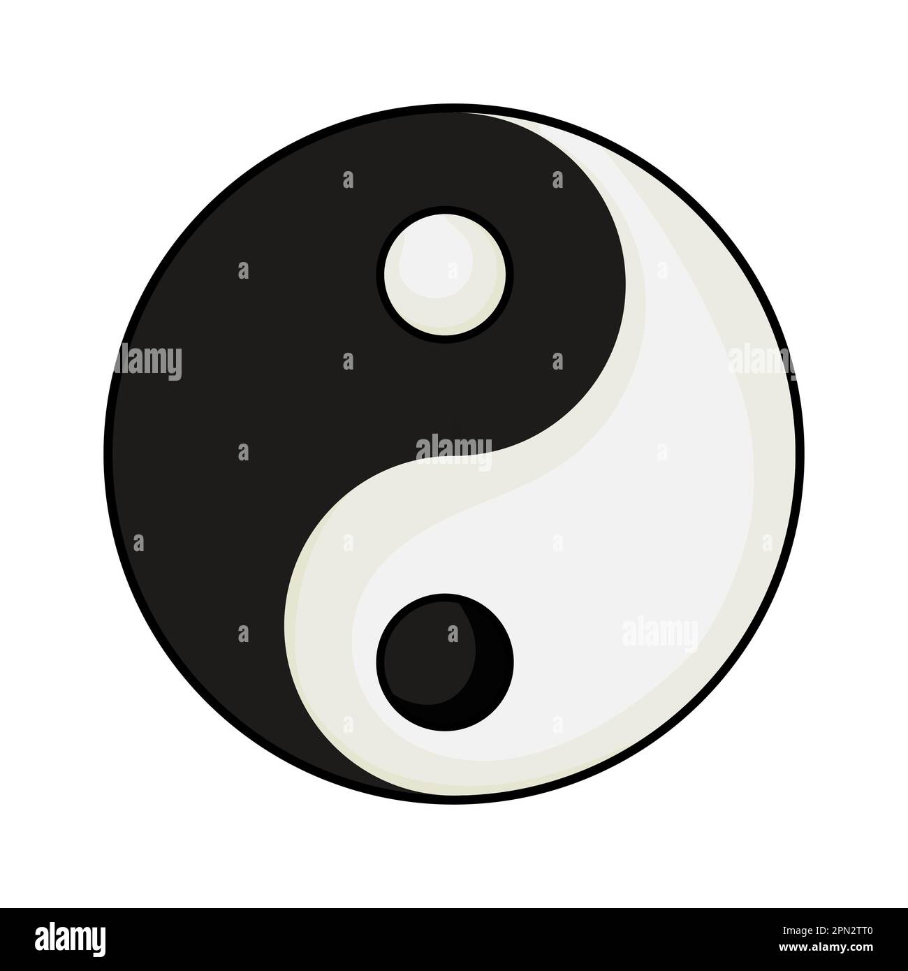 Yin and Yang with The Shadow circle japan Taoism symbol, energy sign in ...