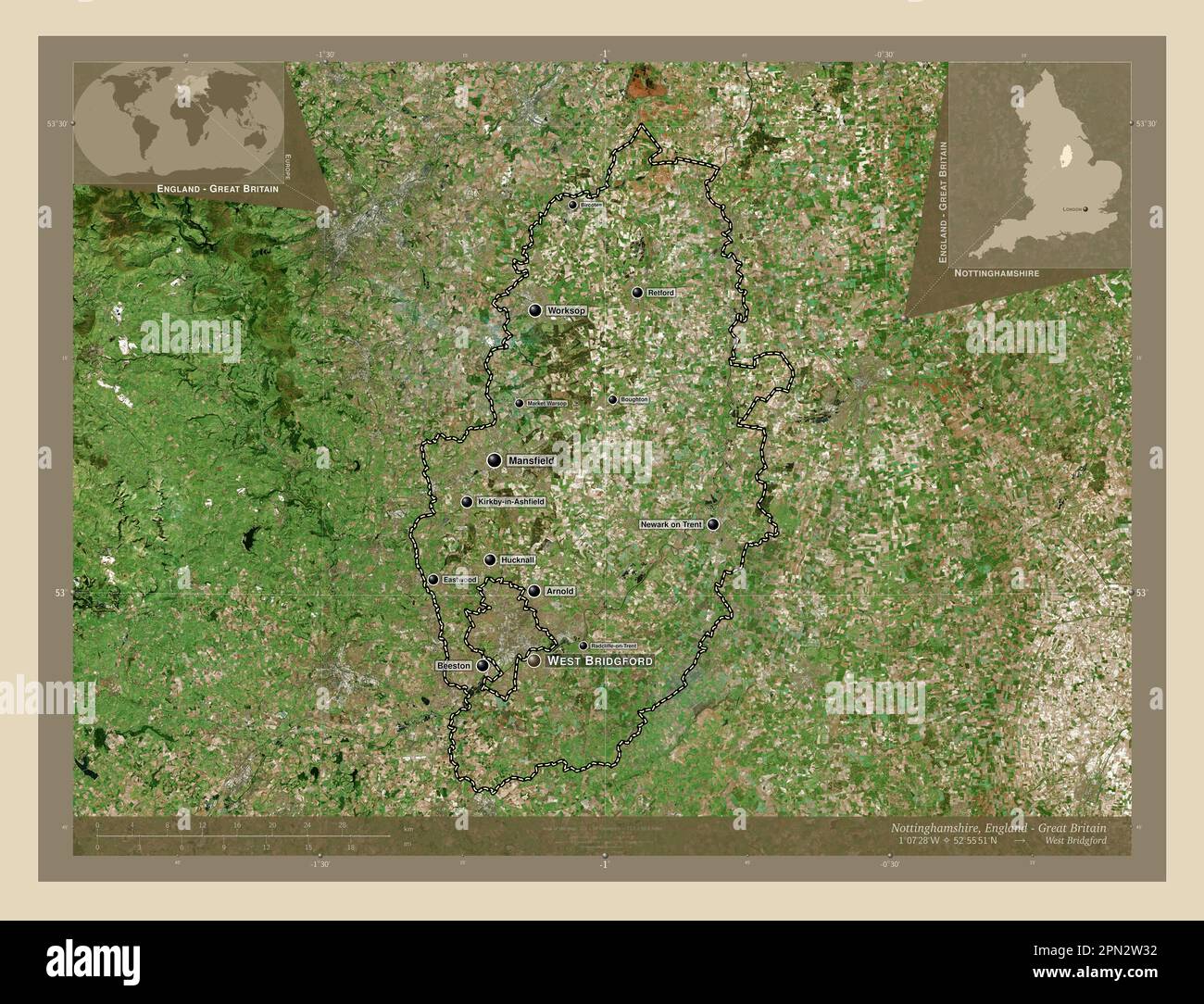 Nottinghamshire, administrative county of England - Great Britain. High ...
