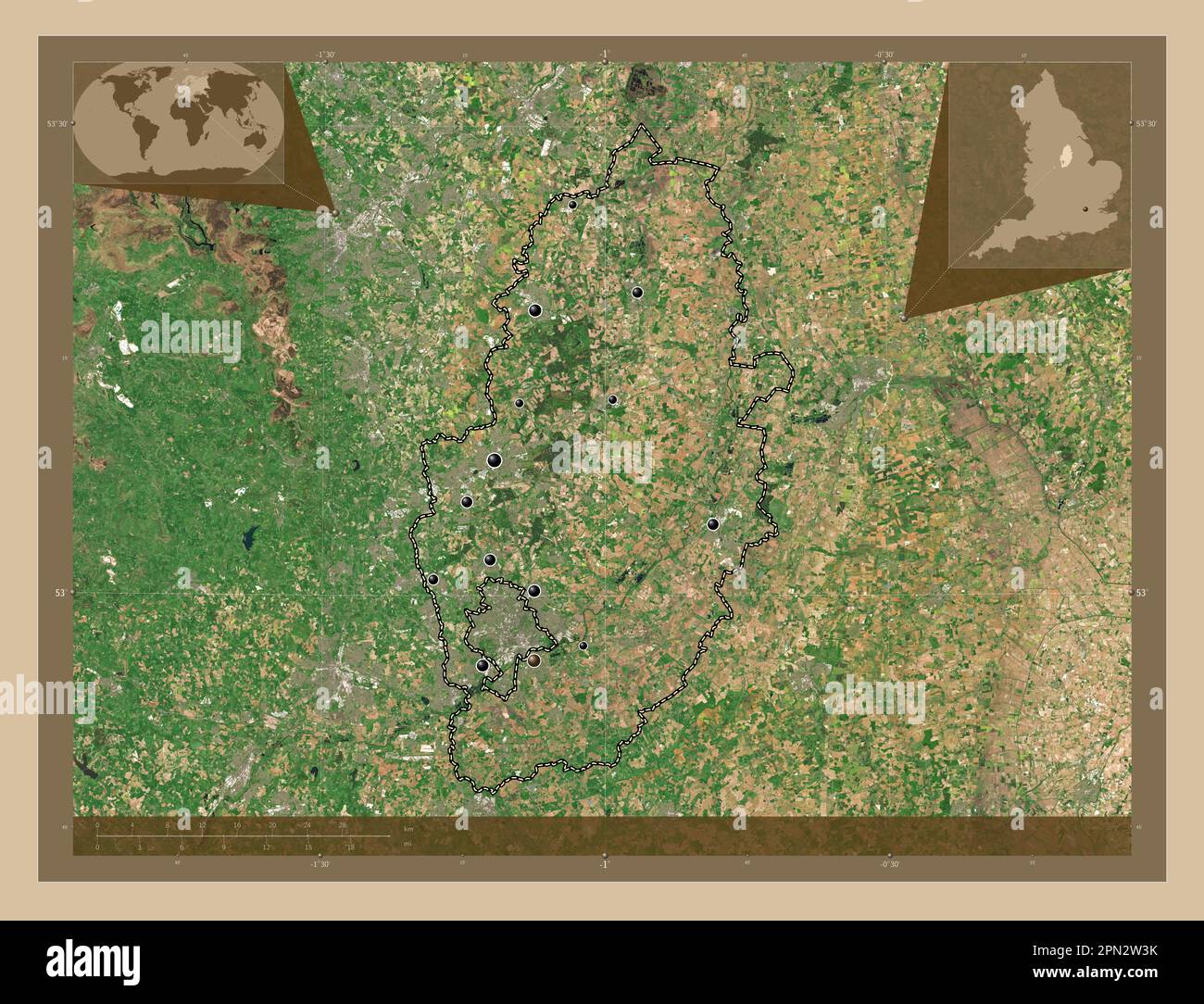 Map of hucknall hi-res stock photography and images - Alamy