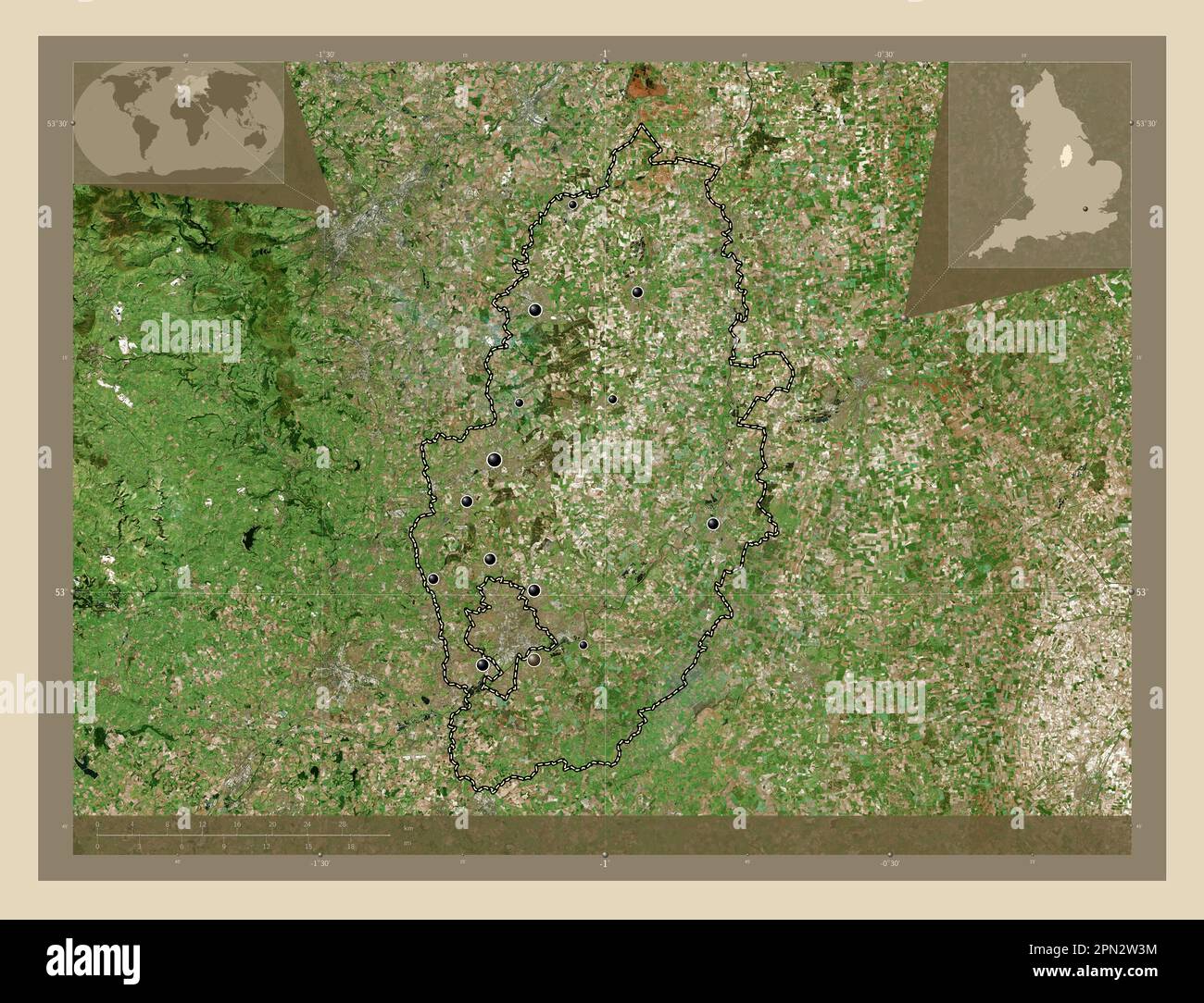 Map of hucknall hi-res stock photography and images - Alamy