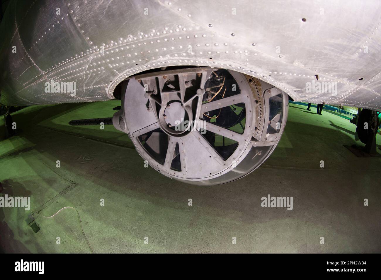 Ventral ball turret on a Boeing B17G Fortress Stock Photo - Alamy