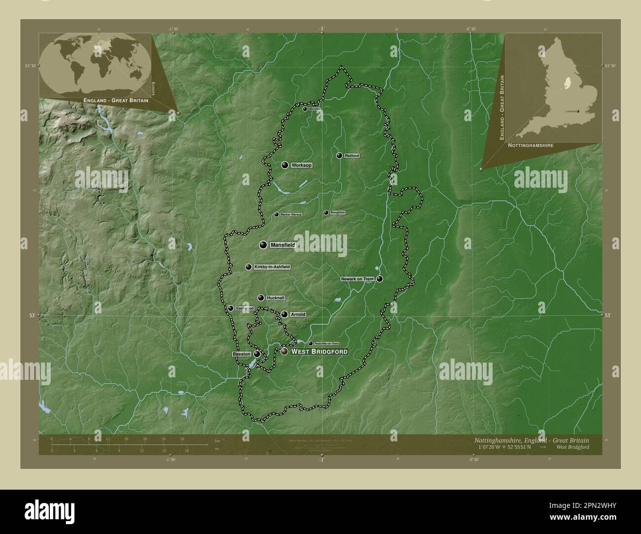 Nottinghamshire, administrative county of England - Great Britain ...