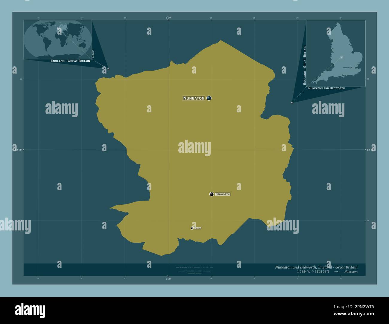 Nuneaton map hi-res stock photography and images - Alamy