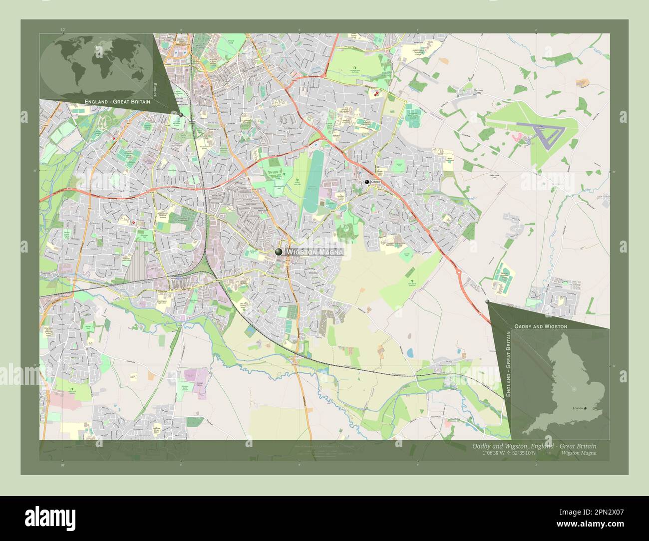 Wigston map hi-res stock photography and images - Alamy