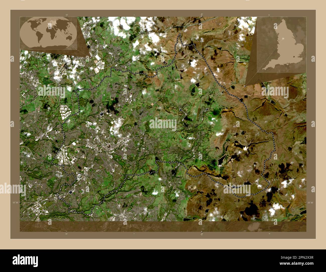 Oldham, administrative county of England - Great Britain. Low ...