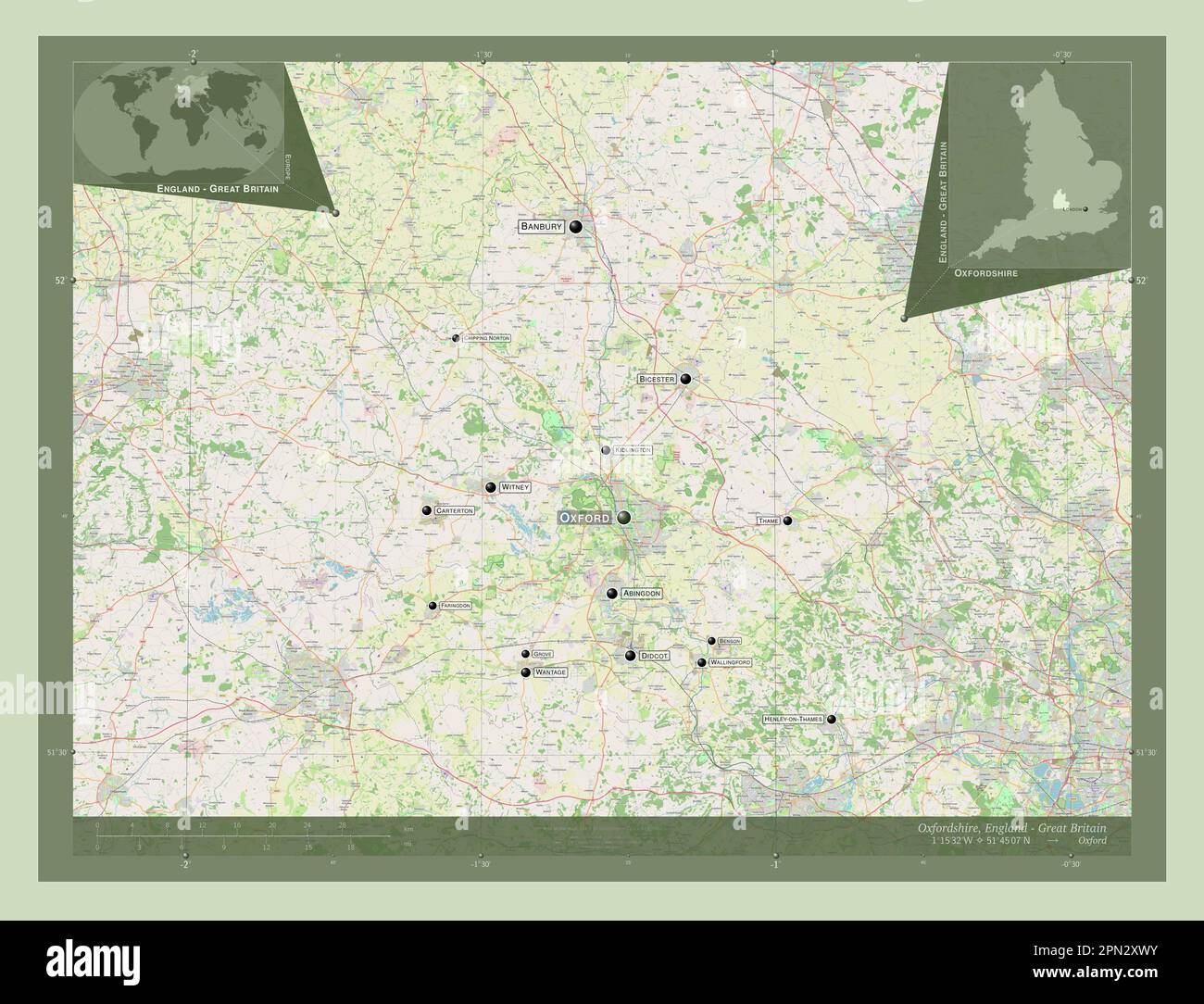 Oxfordshire, administrative county of England - Great Britain. Open ...