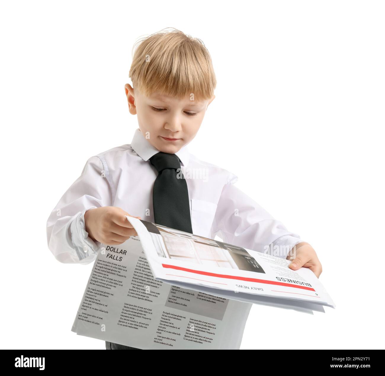 Baby Reading Newspaper