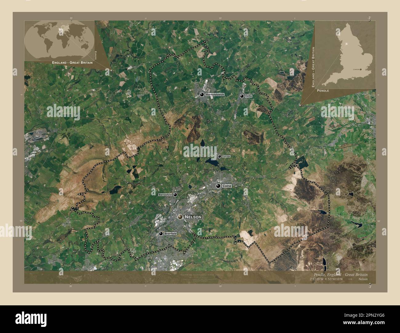 Pendle, non metropolitan district of England - Great Britain. High ...