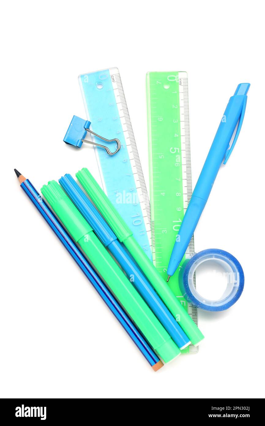 Stationery rulers Cut Out Stock Images & Pictures - Alamy
