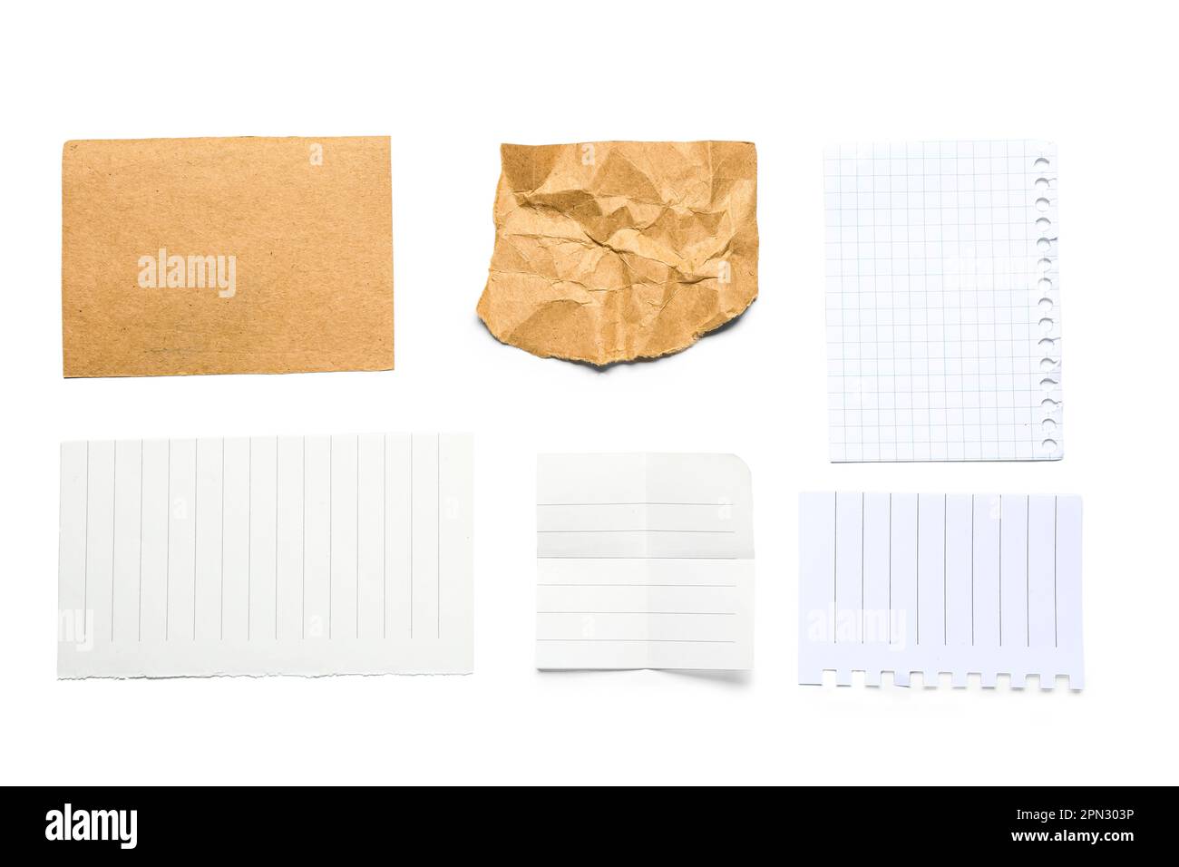 Paper sheets on white background Stock Photo - Alamy