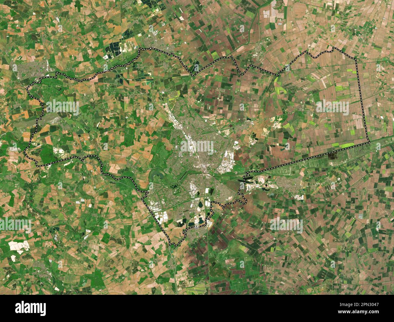 City of Peterborough, unitary authority of England - Great Britain. Low ...