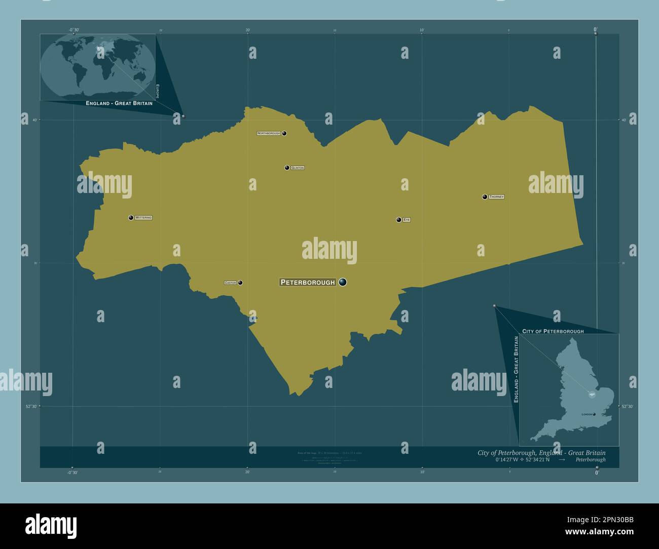 City of Peterborough, unitary authority of England - Great Britain ...