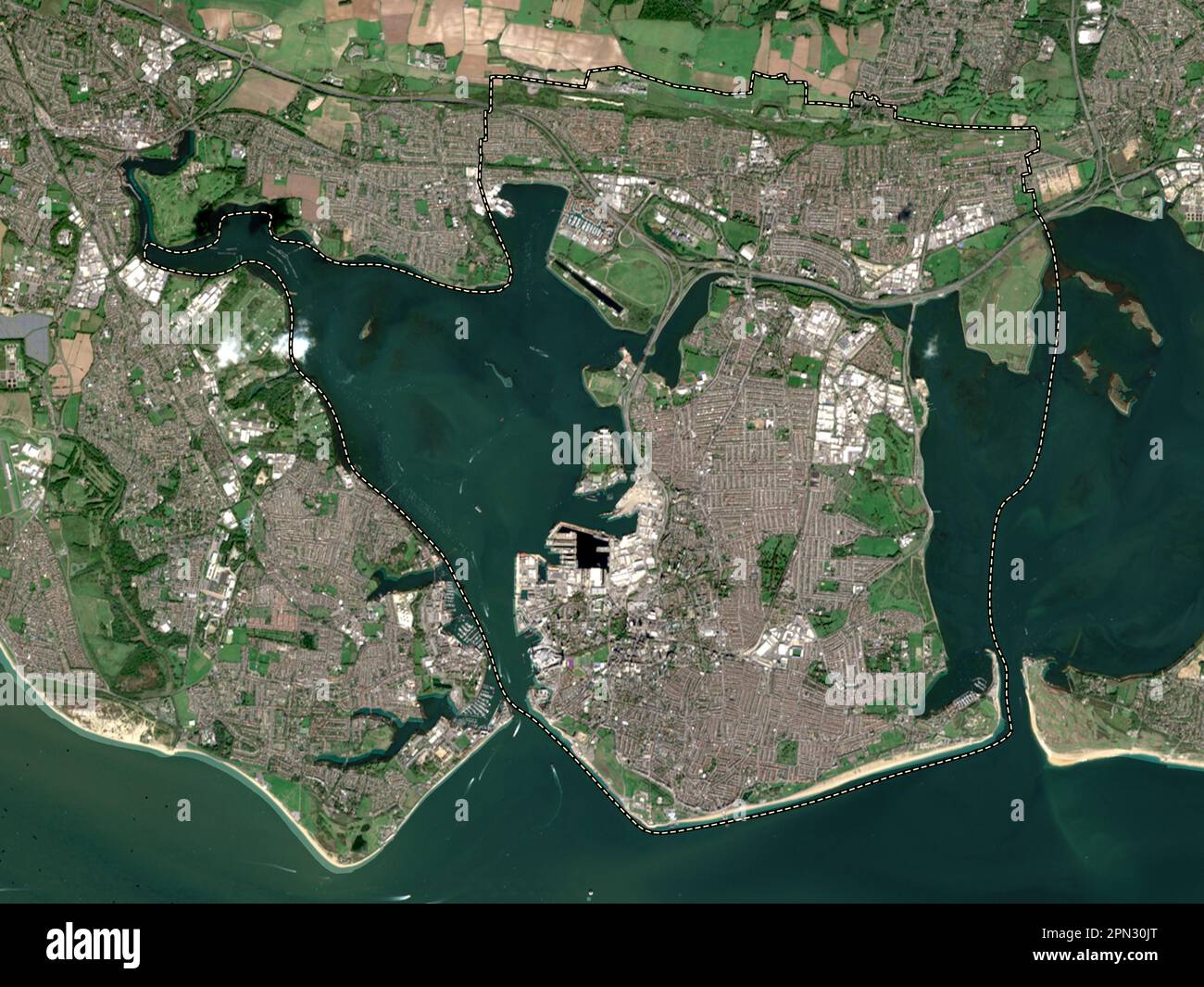 Portsmouth, unitary authority of England - Great Britain. Low ...