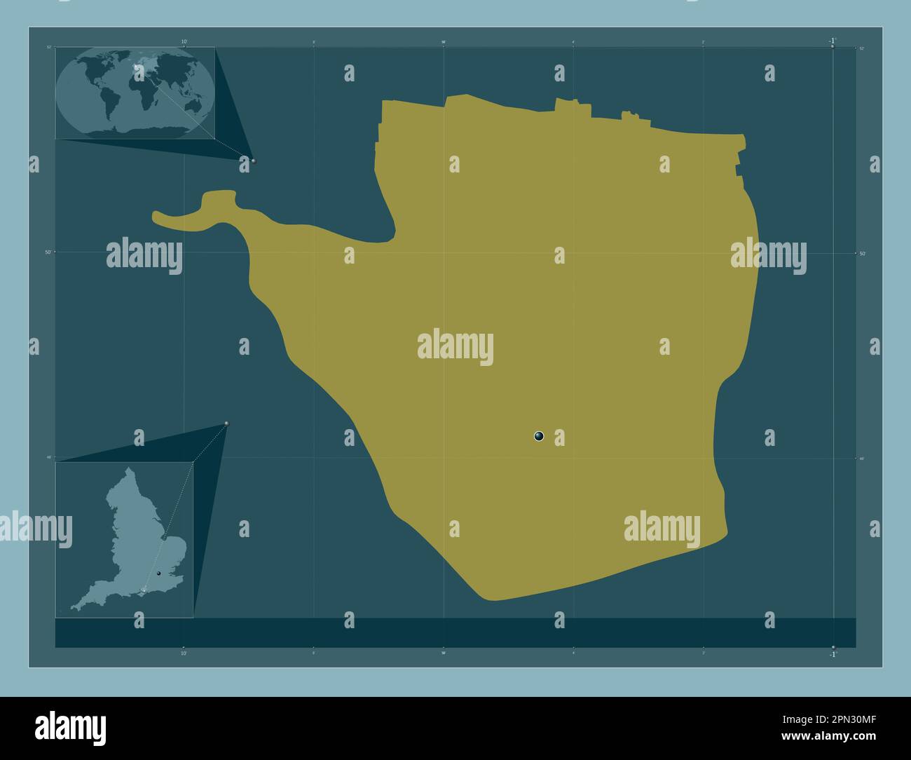 Portsmouth, unitary authority of England - Great Britain. Solid color ...