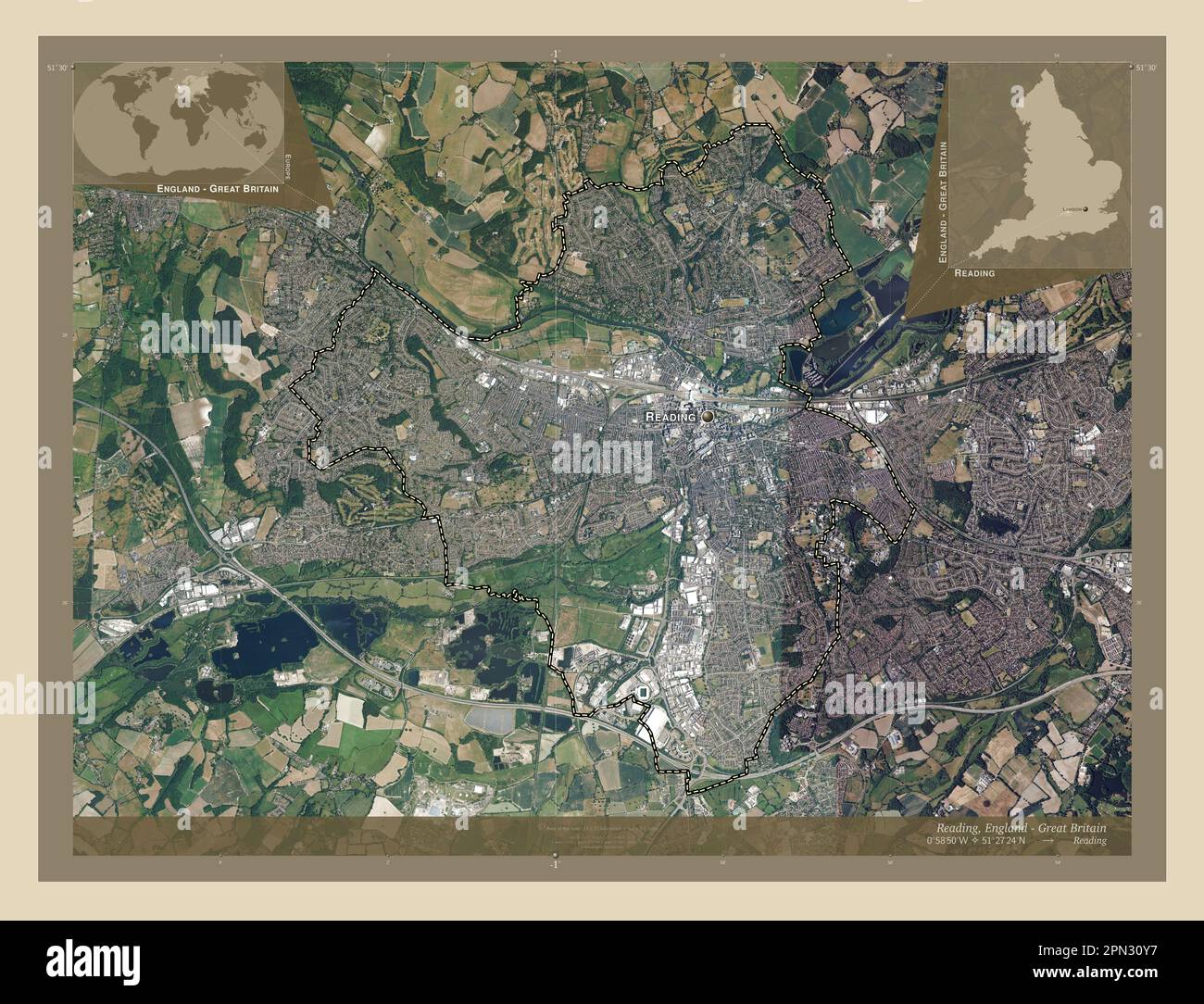 Reading, administrative county of England - Great Britain. High ...