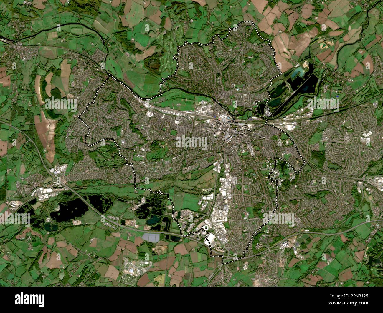 Reading, administrative county of England - Great Britain. Low ...