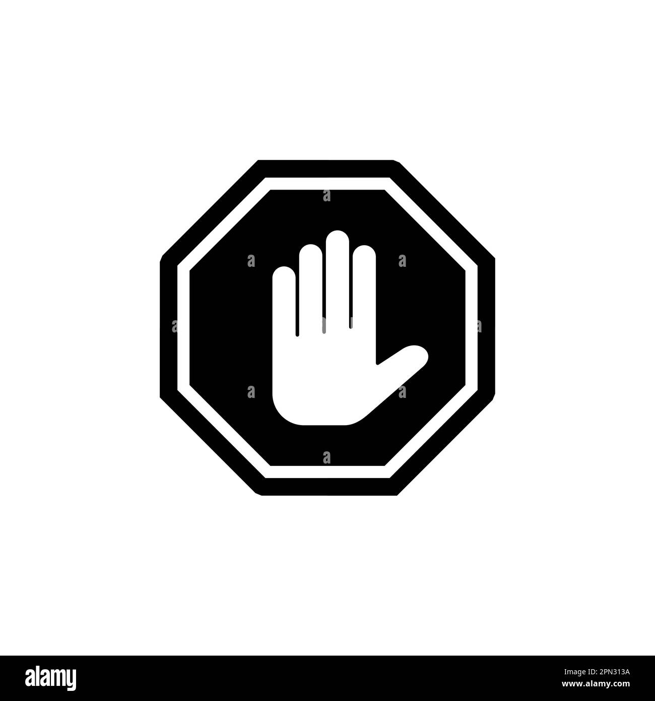 Stop icon vector. stop road sign. hand stop icon vector Stock Vector ...