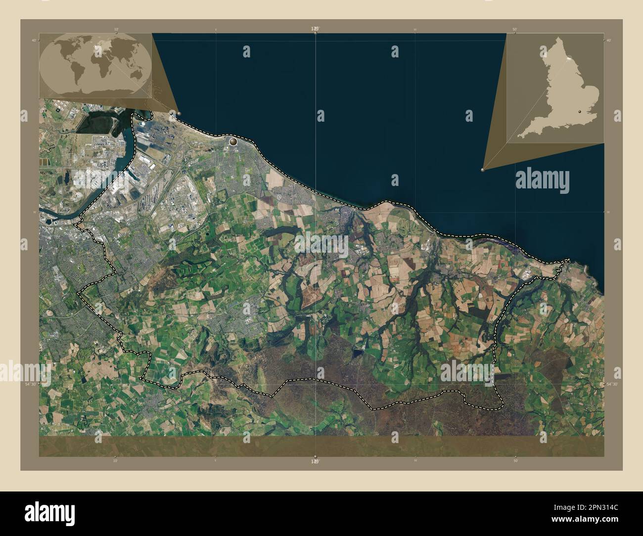 Redcar map hi-res stock photography and images - Alamy
