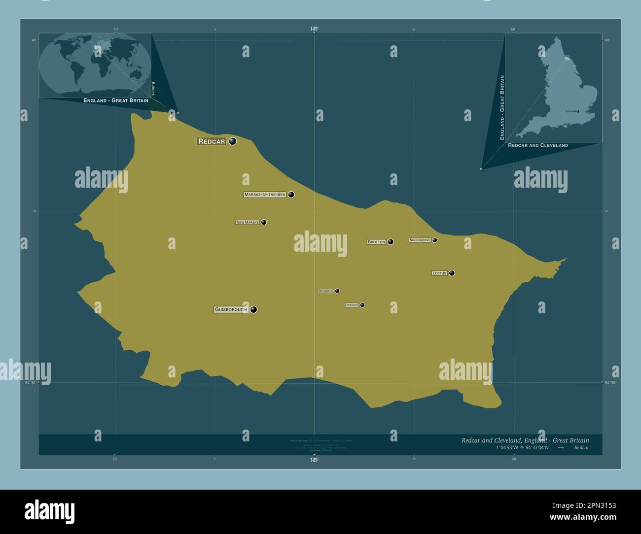 Map of redcar hi-res stock photography and images - Alamy