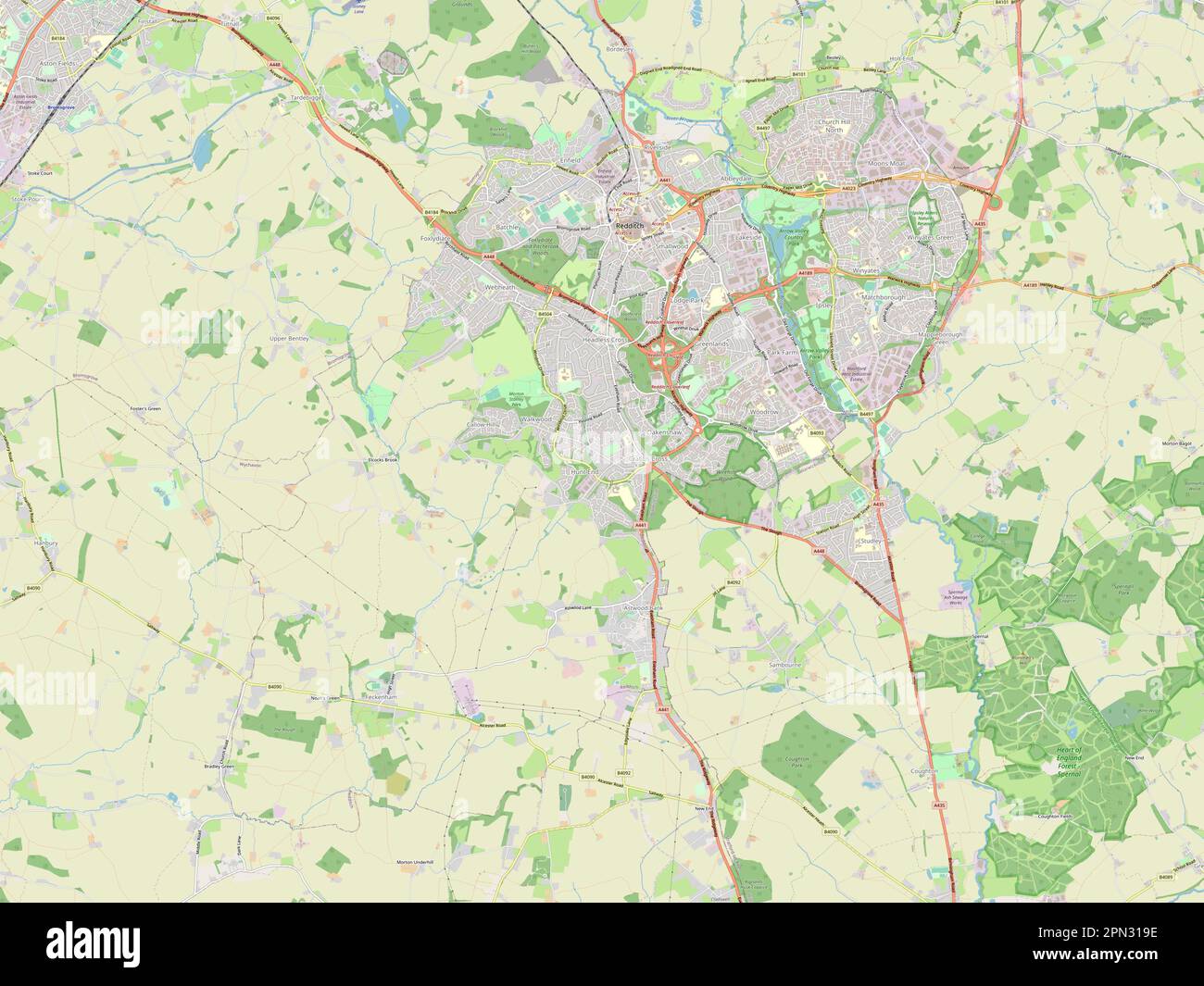 Redditch, non metropolitan district of England - Great Britain. Open ...